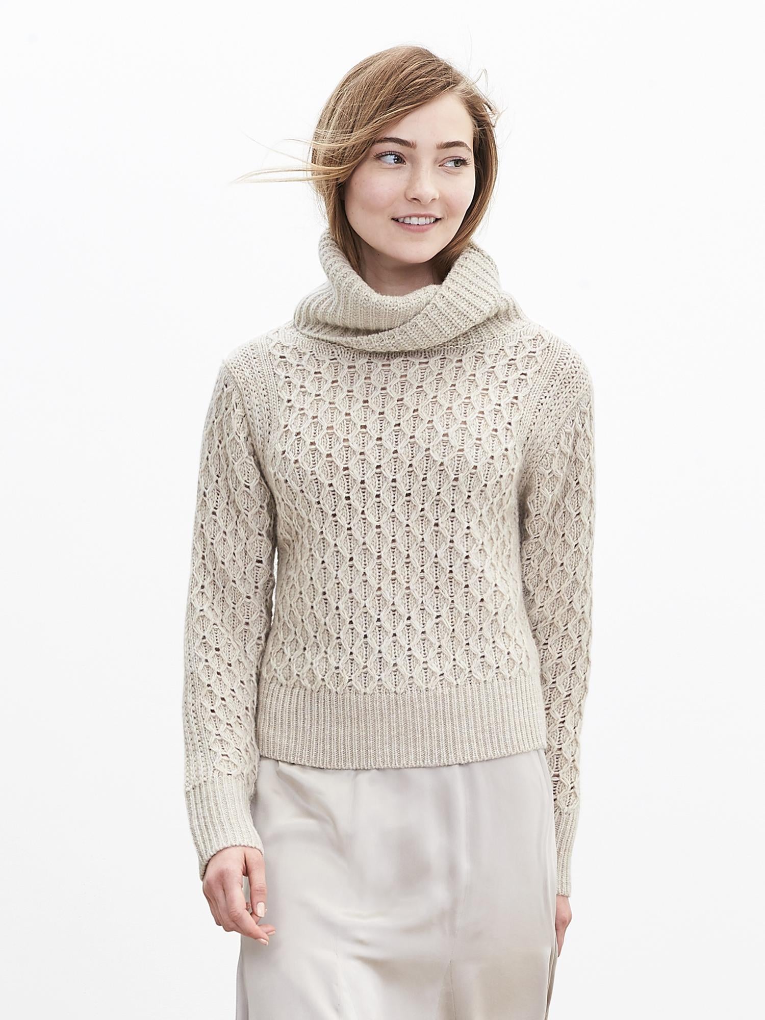 Honeycomb Turtleneck Sweater | Banana Republic