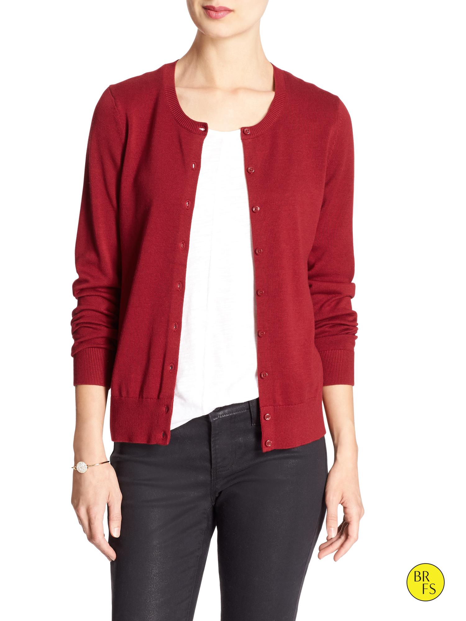 Factory Forever Crew-Neck Cardigan | Banana Republic