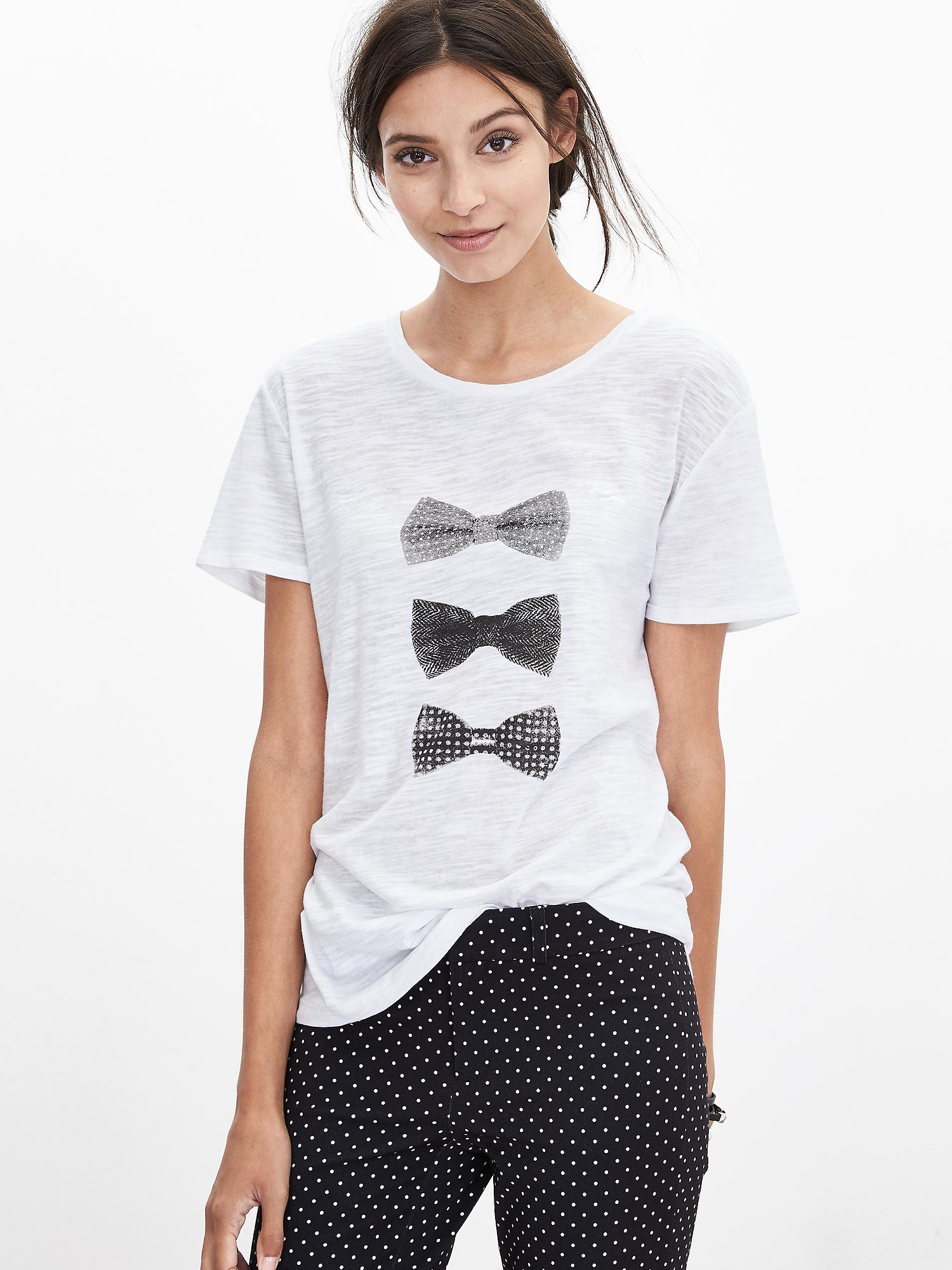 Bow Tie Graphic Tee | Banana Republic