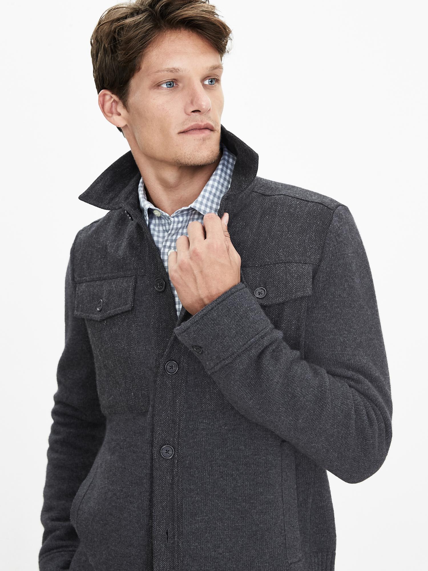 Filpucci Italian Wool Sweater Jacket | Banana Republic