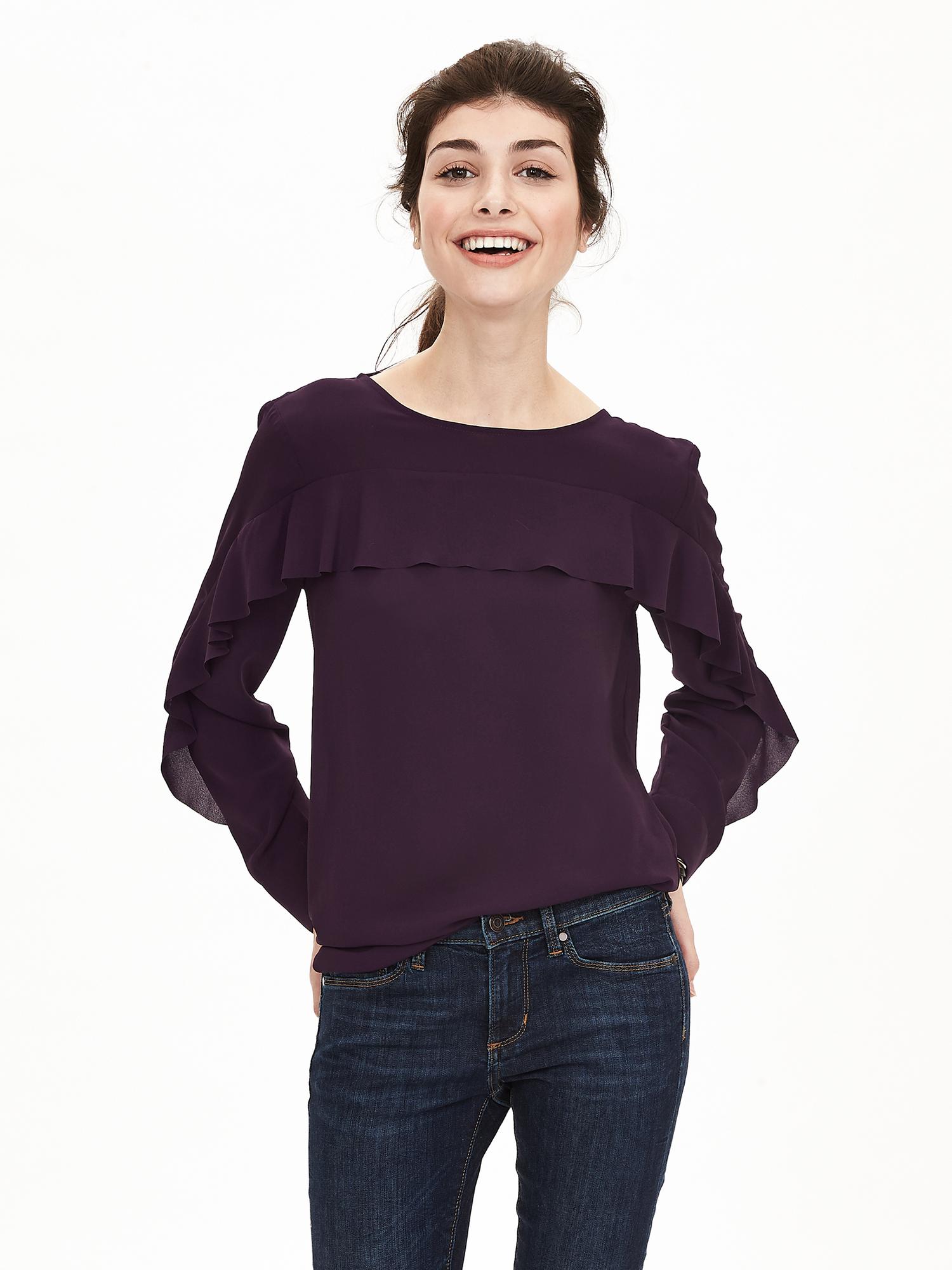 Ruffle-Front Blouse | Banana Republic