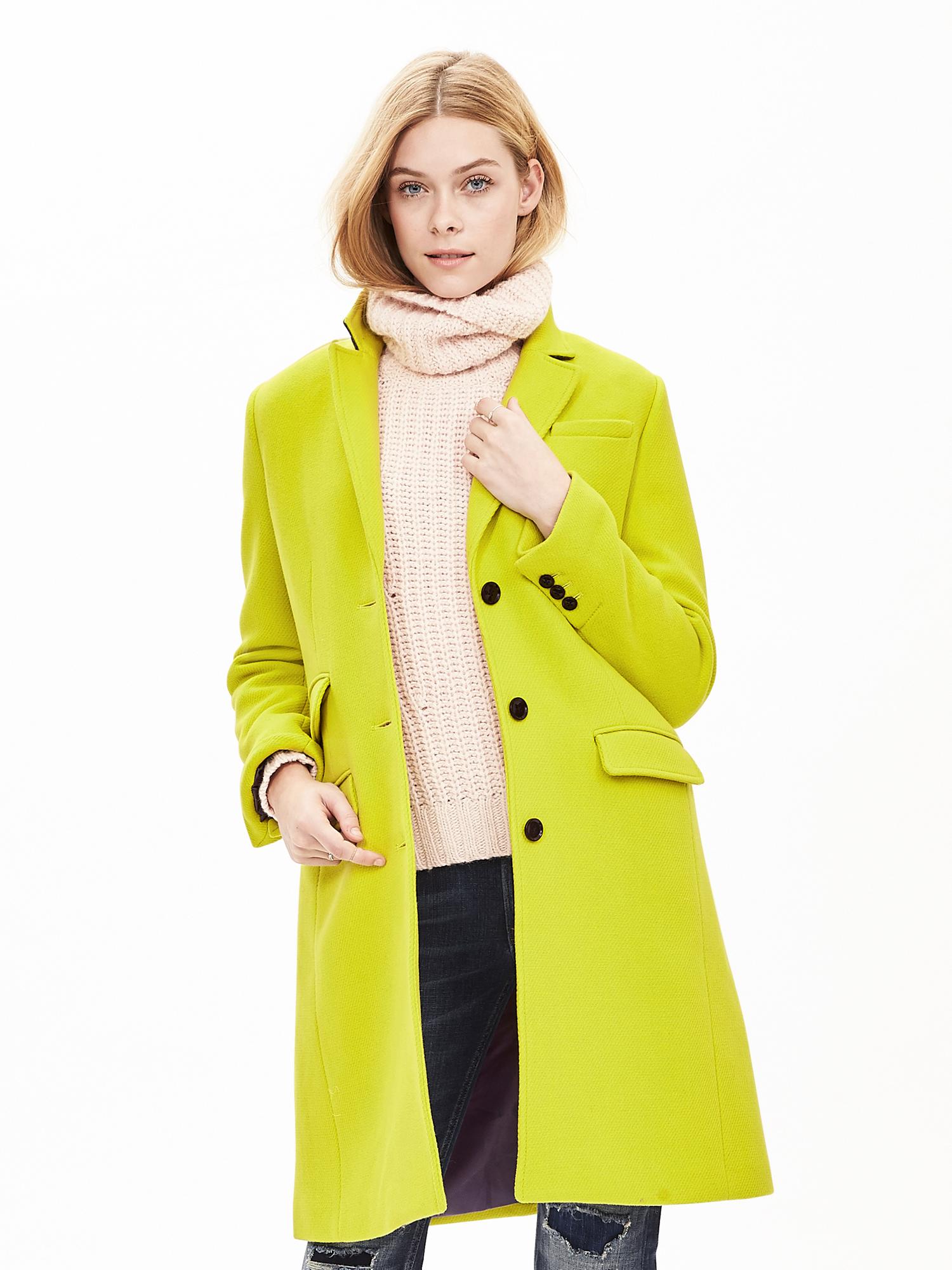Three-Button Tailored Coat | Banana Republic