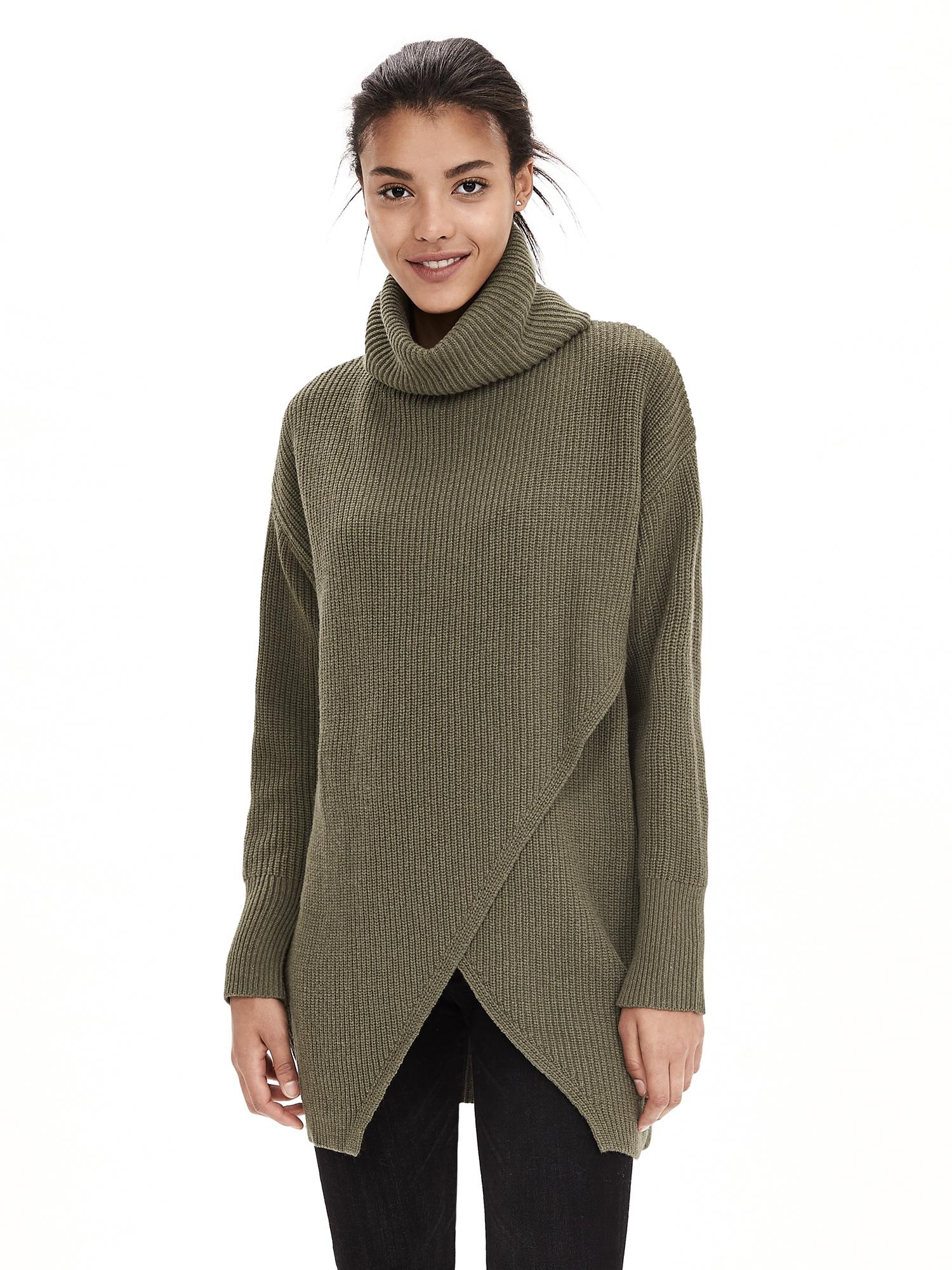 Crossover Turtleneck Tunic | Banana Republic