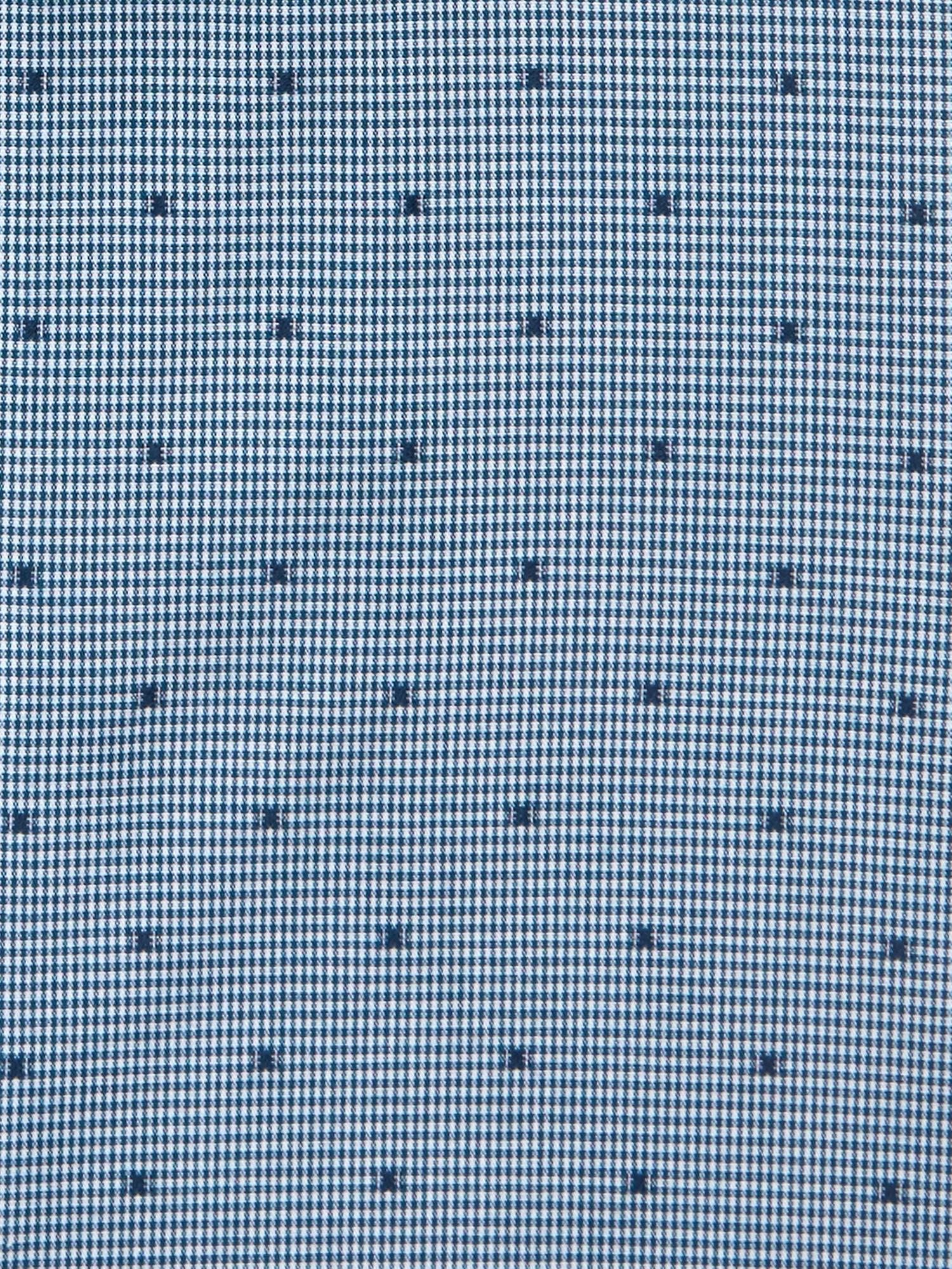 Grant-Fit Non-Iron Teal Micro-Gingham Shirt | Banana Republic