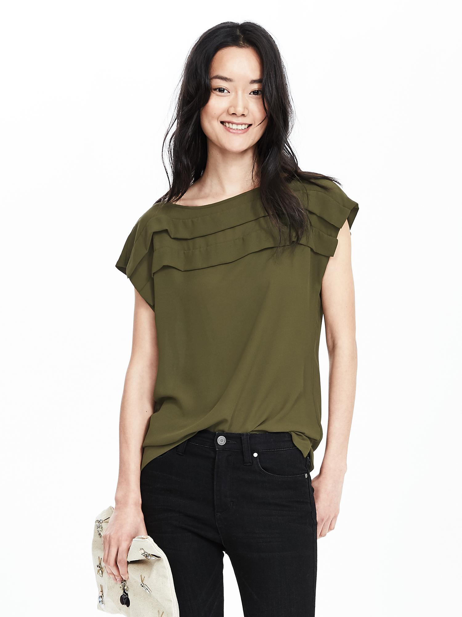 Layered Ruffle Top | Banana Republic