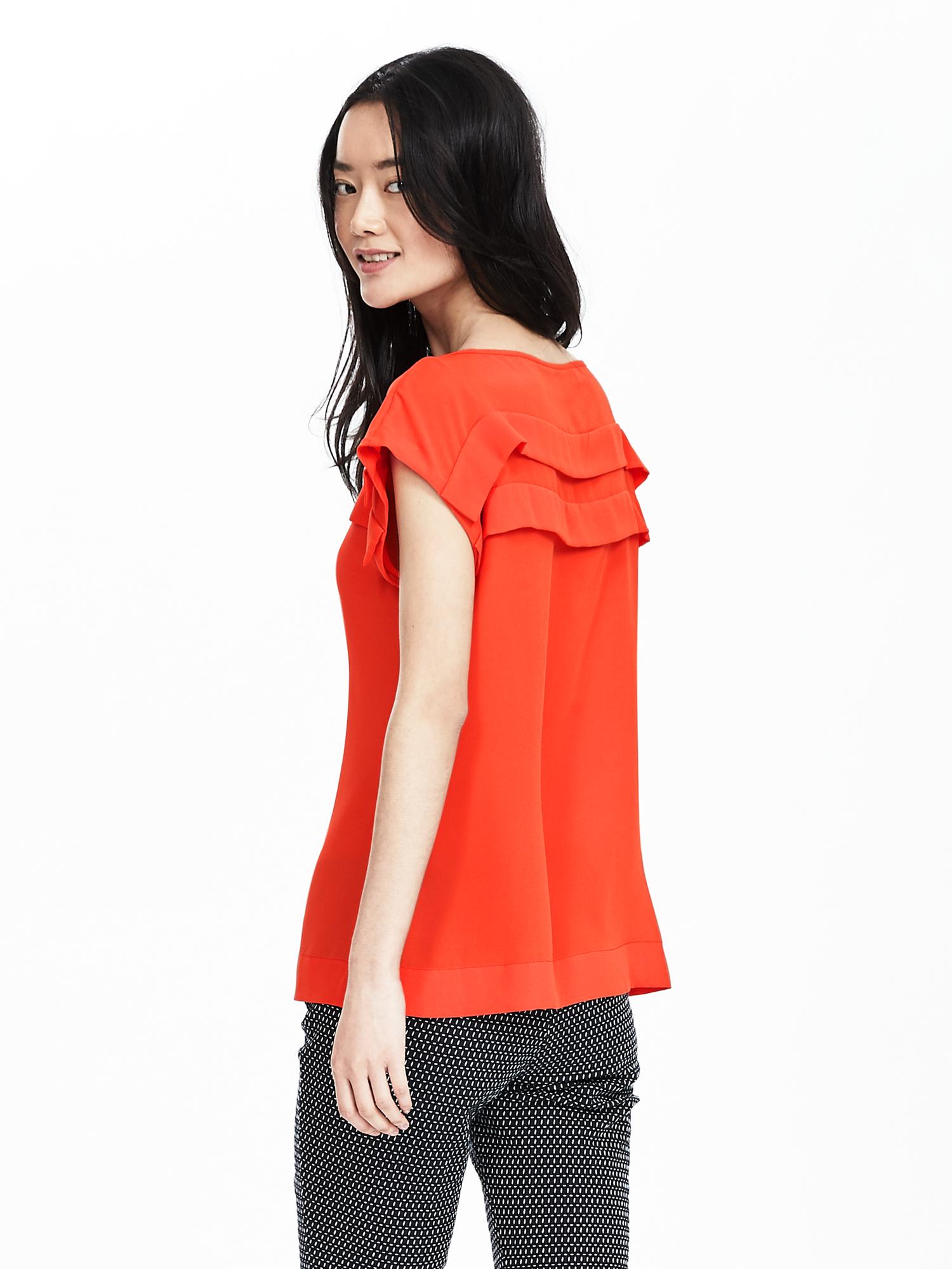 Layered Ruffle Top | Banana Republic