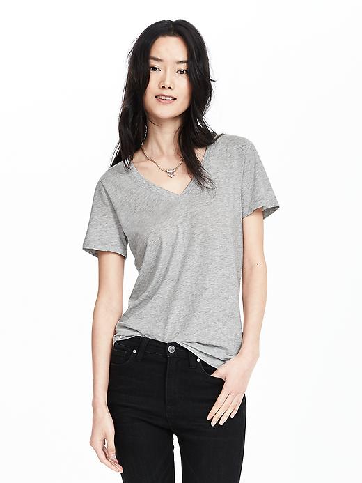 Essential Pima Cotton Vee Tee | Banana Republic