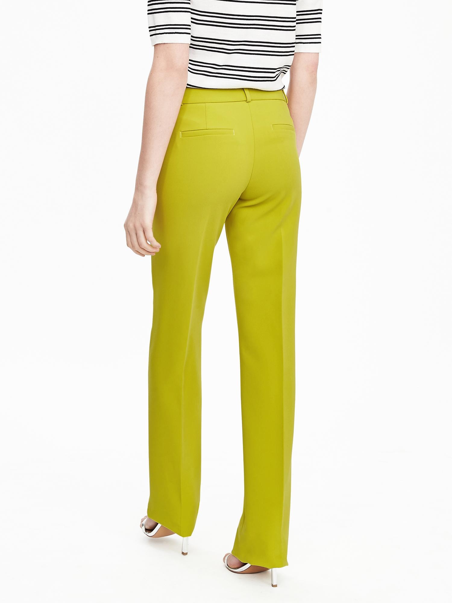 Logan-Fit Chartreuse Trouser | Banana Republic