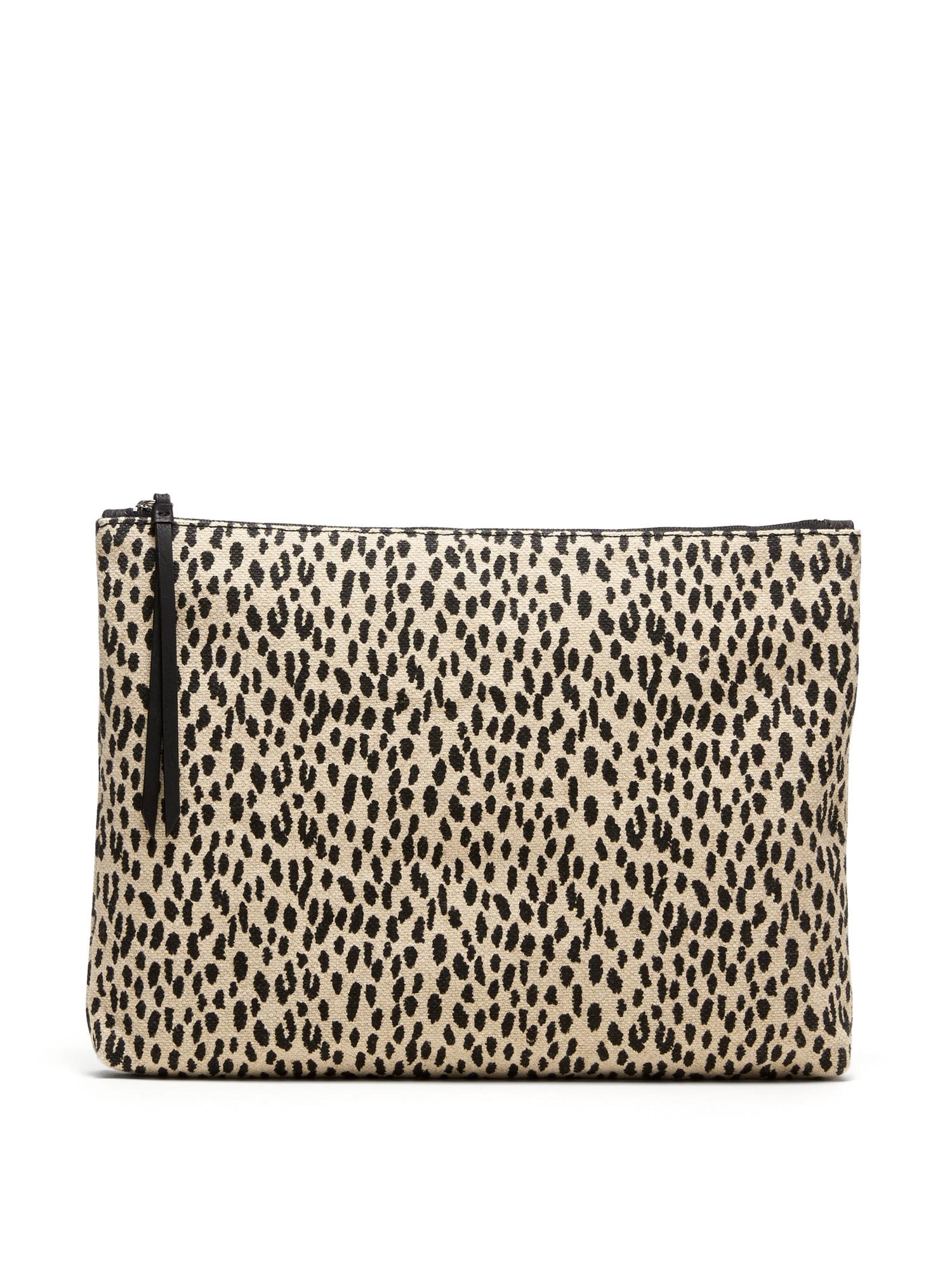 Large Animal Print Zip Pouch | Banana Republic