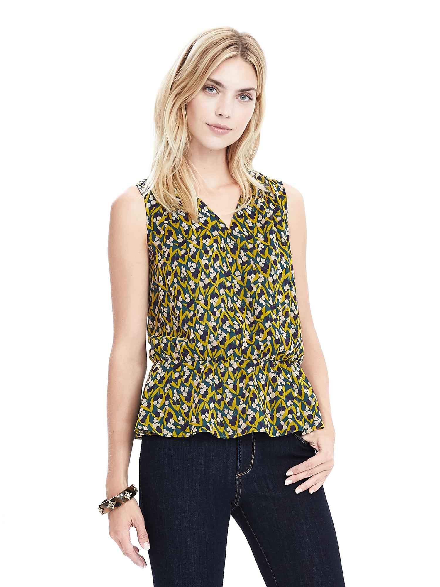 Floral Wrap Tank | Banana Republic