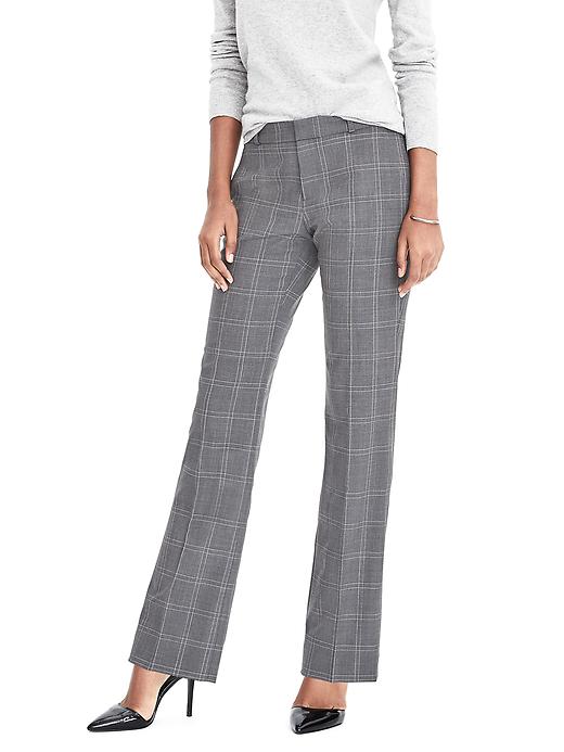 Logan-Fit Plaid Lightweight Wool Pant | Banana Republic