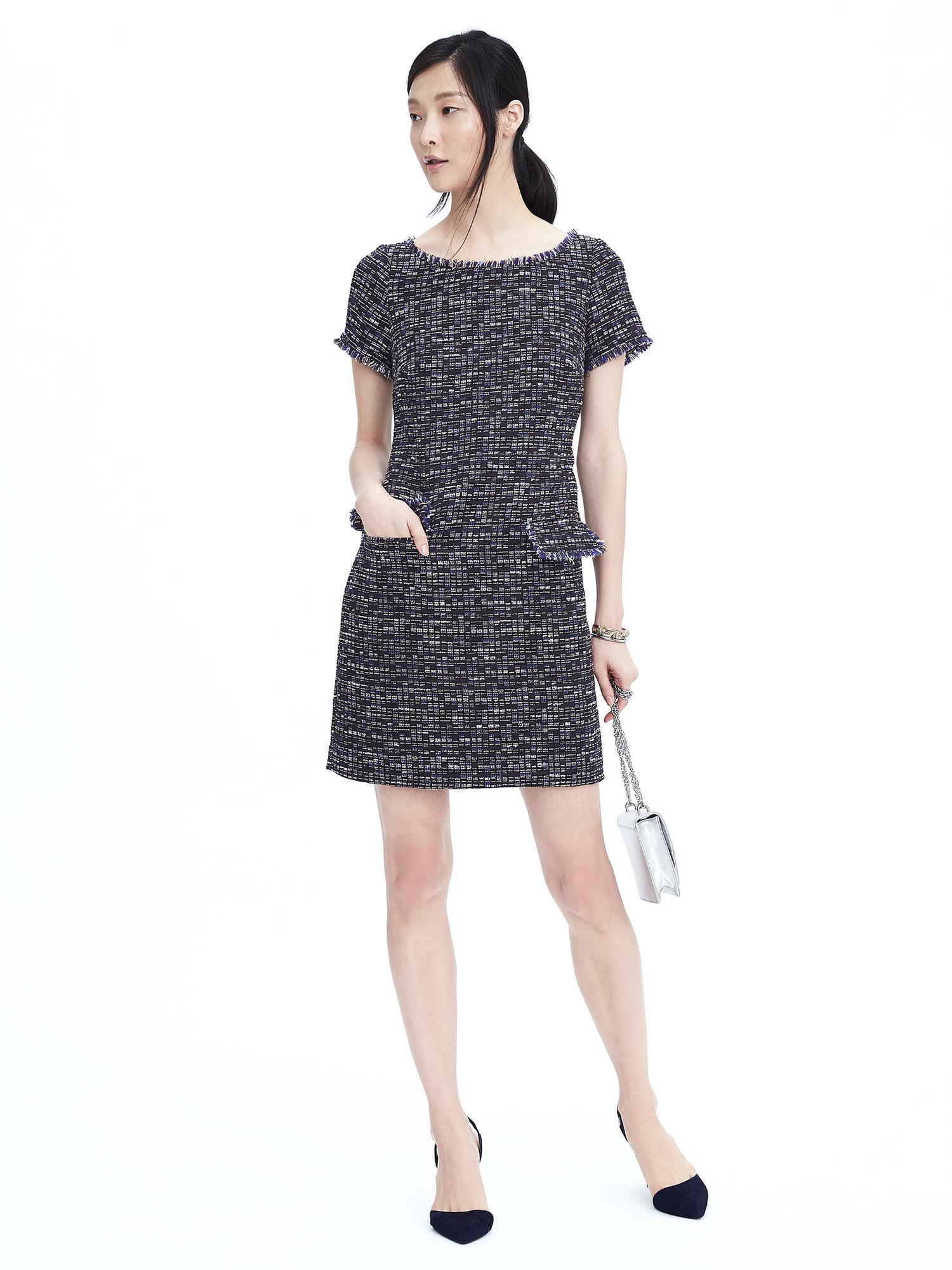 Tweed Shift Dress | Banana Republic