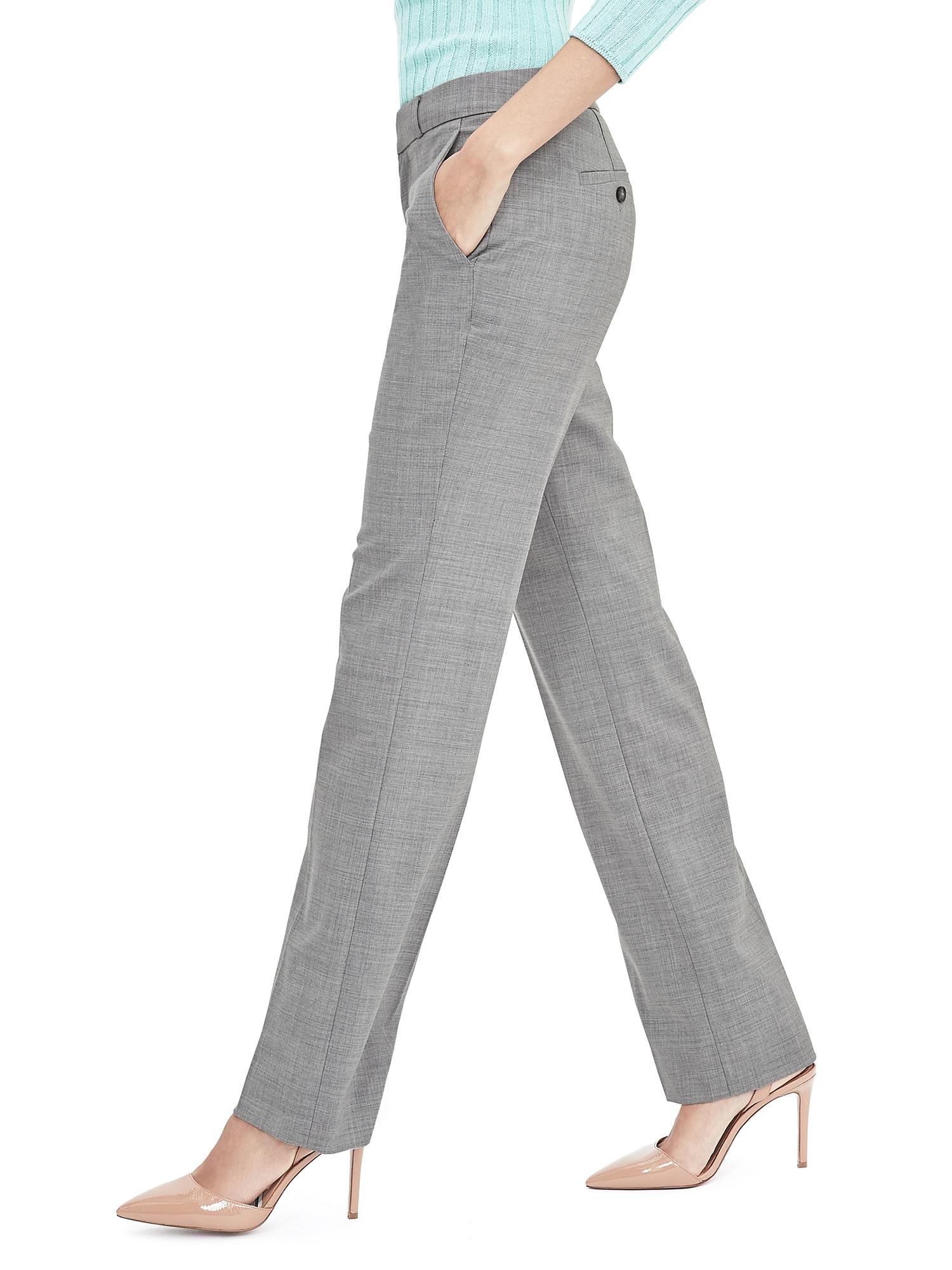 Logan Trouser-Fit Lightweight Wool Pant | Banana Republic