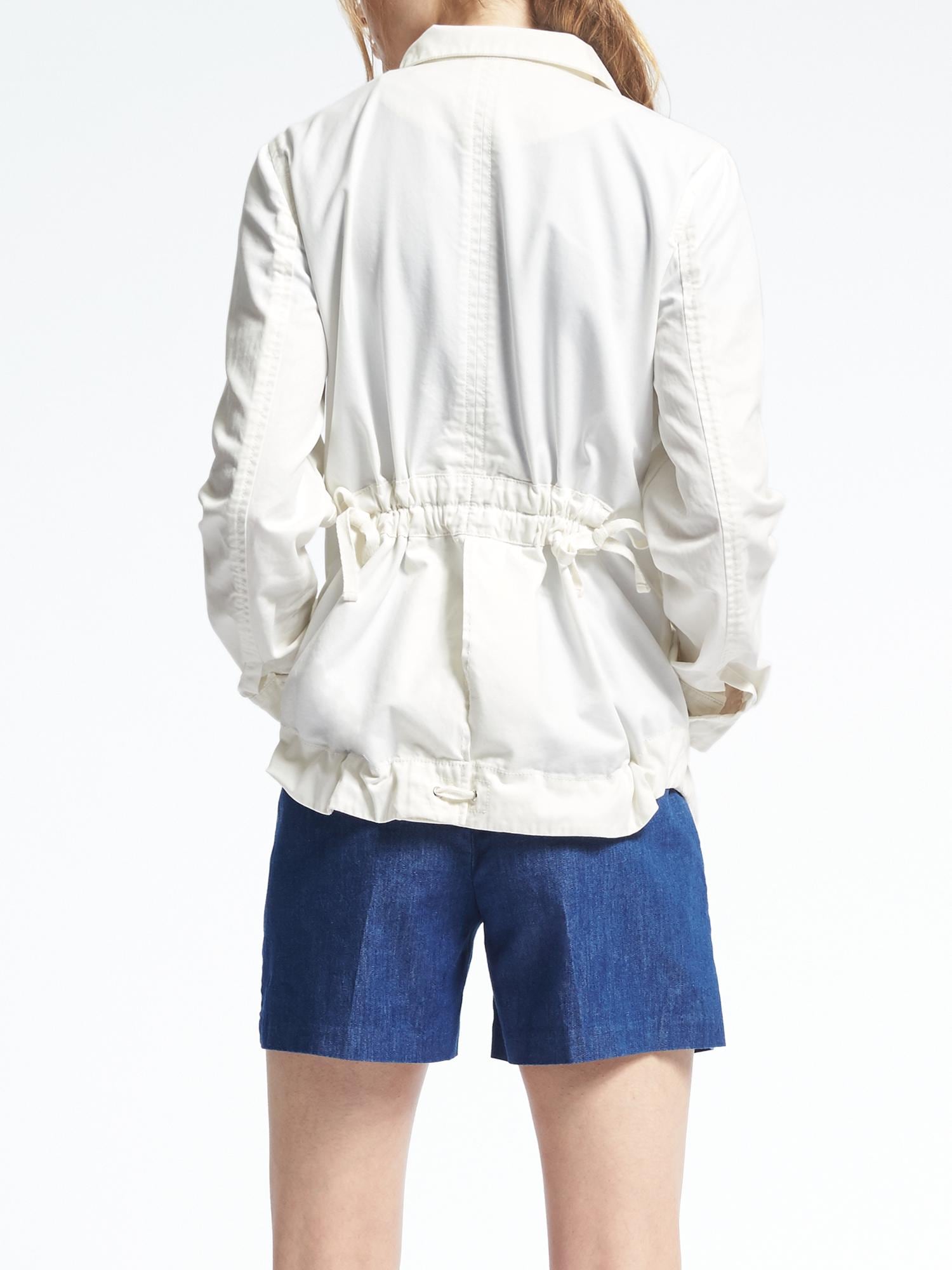 Ruffle Cotton Jacket | Banana Republic