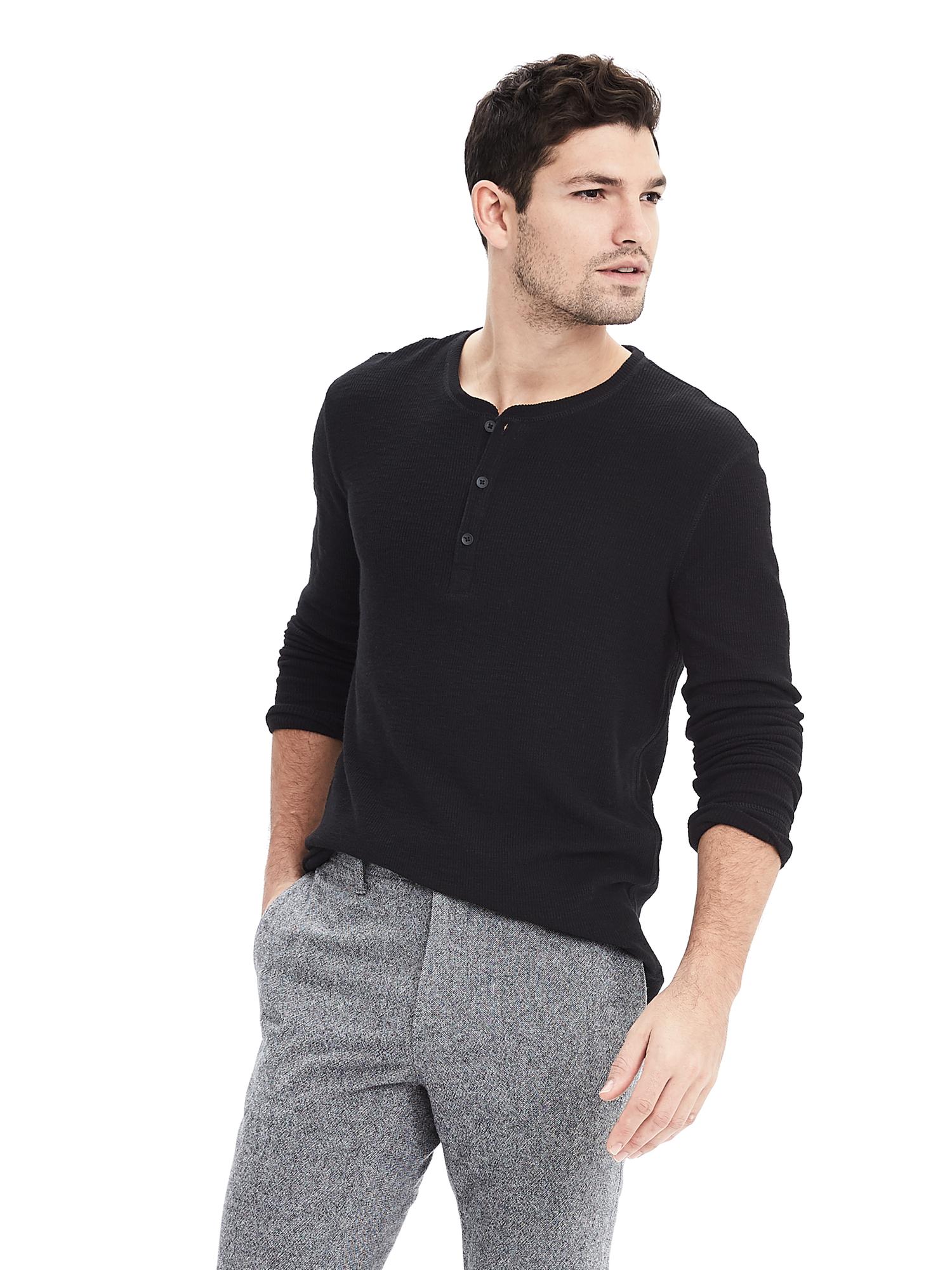 Heritage Rib Henley | Banana Republic