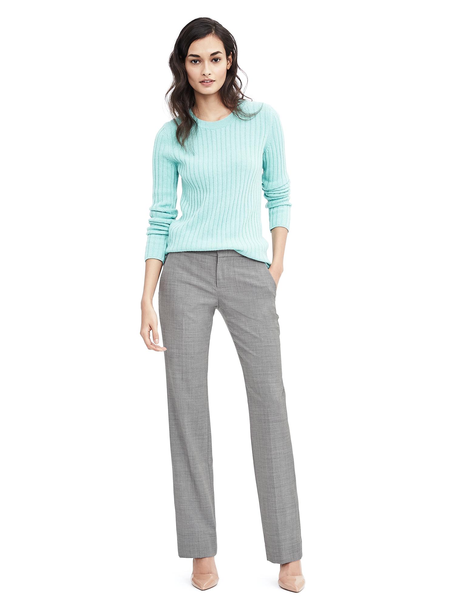 Logan Trouser-Fit Lightweight Wool Pant | Banana Republic