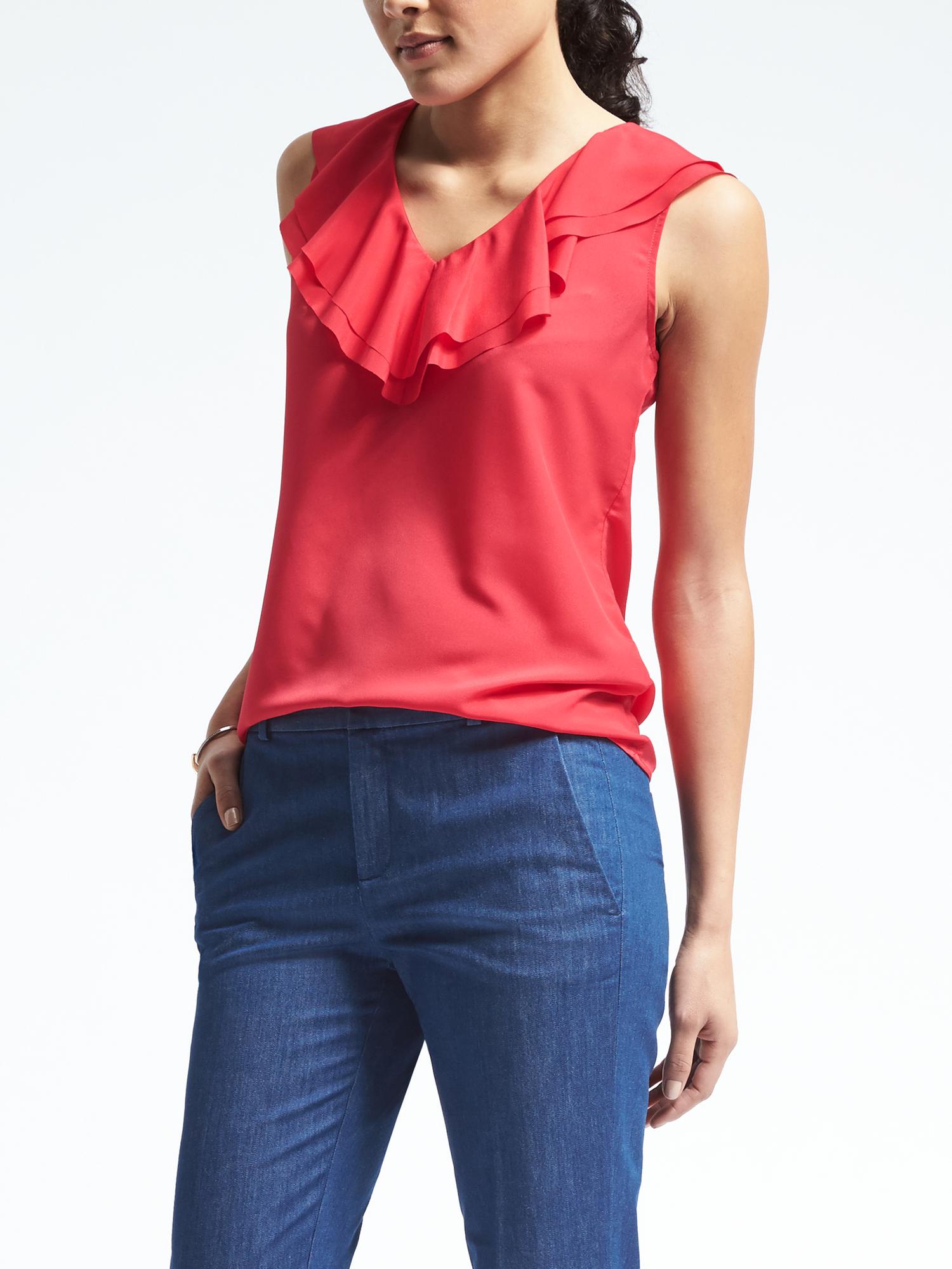 Cascading Ruffle Top | Banana Republic