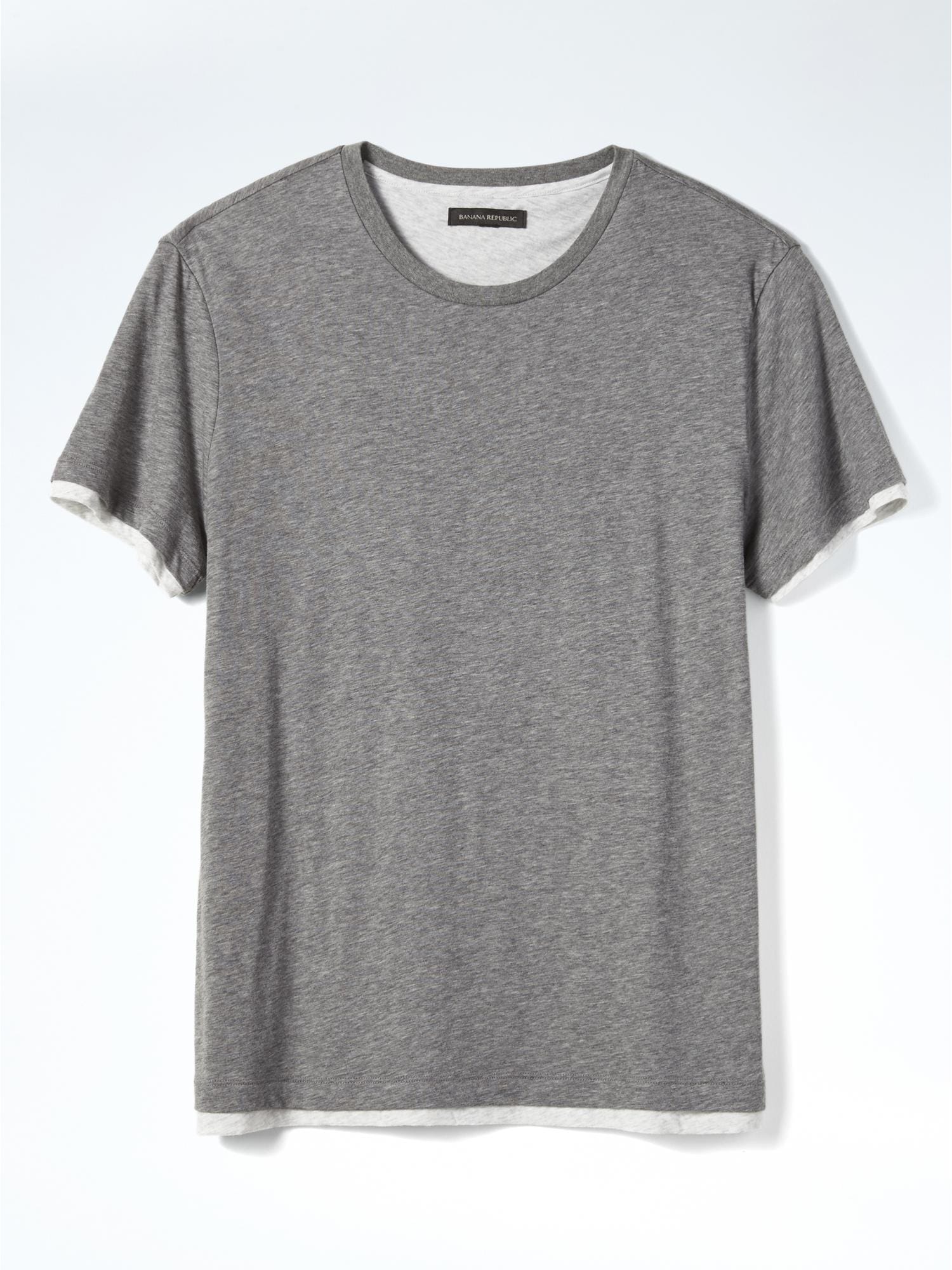 Relaxed Double-Layer Tee | Banana Republic