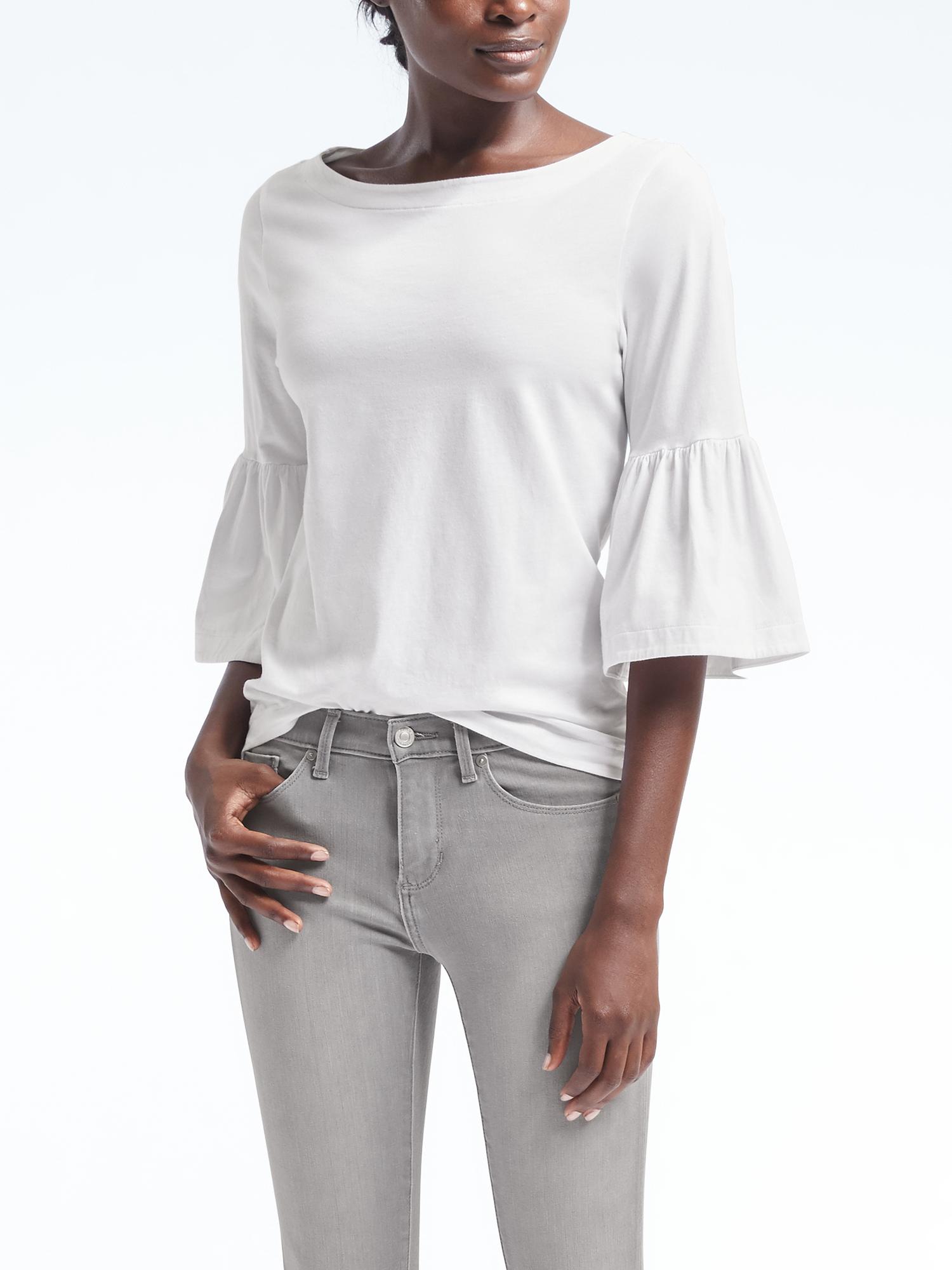 Bell-Sleeve Couture Tee | Banana Republic