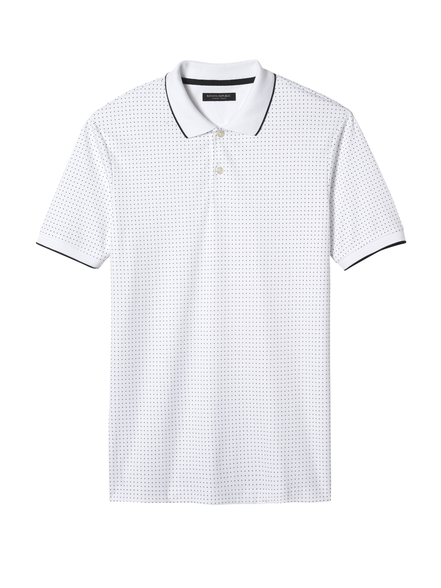 Slim Luxury-Touch Dot Polo | Banana Republic