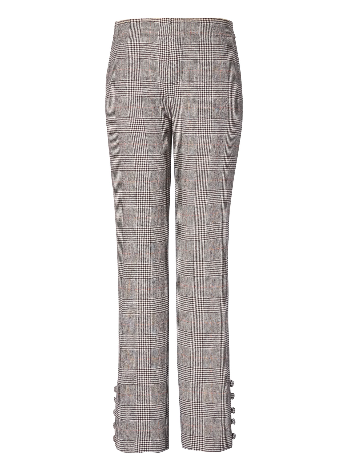 Avery Straight-Fit Plaid Button-Hem Ankle Pant | Banana Republic