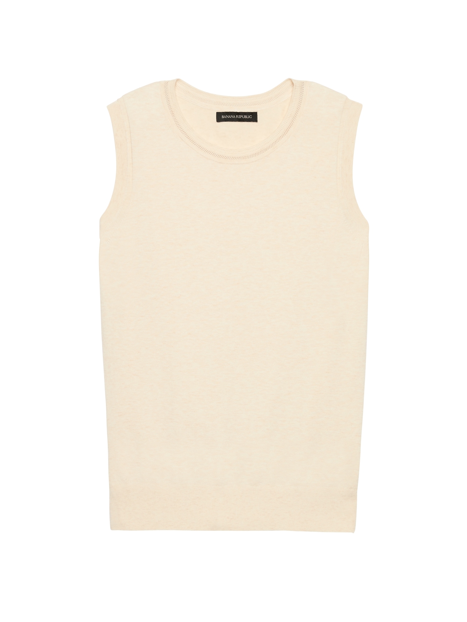 Stretch-Cotton Sweater Shell | Banana Republic