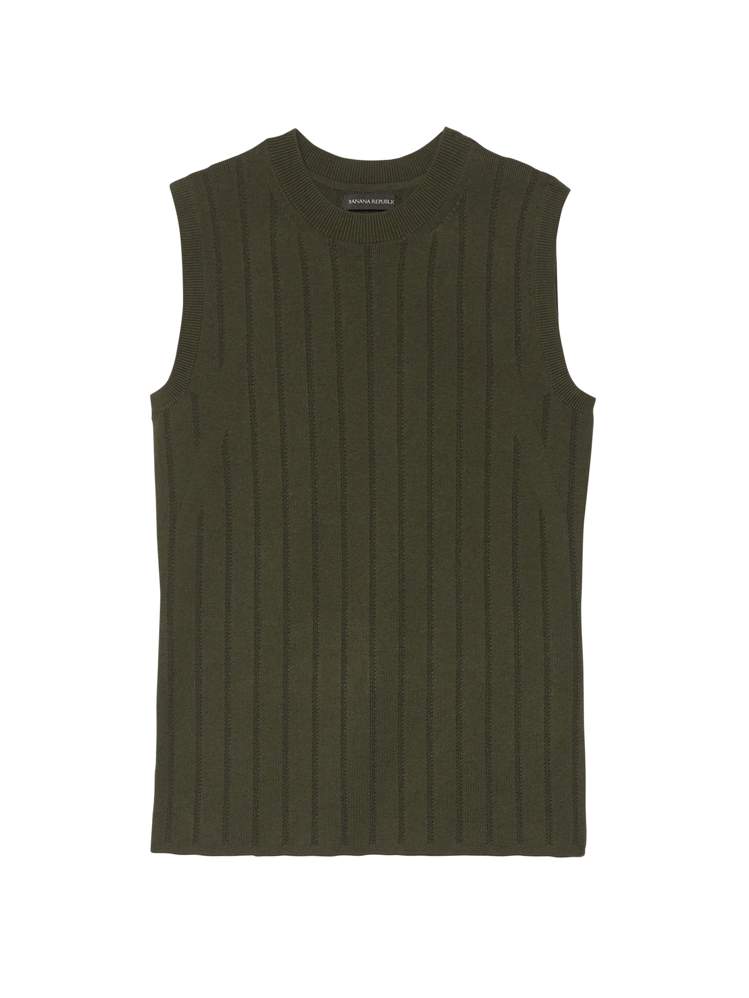 Petite Stripe Cotton-Blend Sweater Shell | Banana Republic