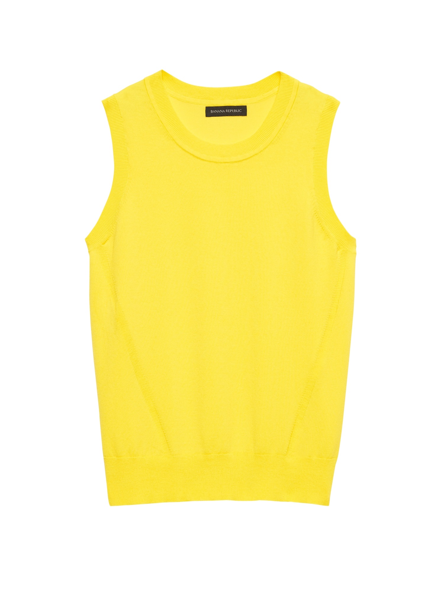 Stretch-Cotton Sweater Shell | Banana Republic