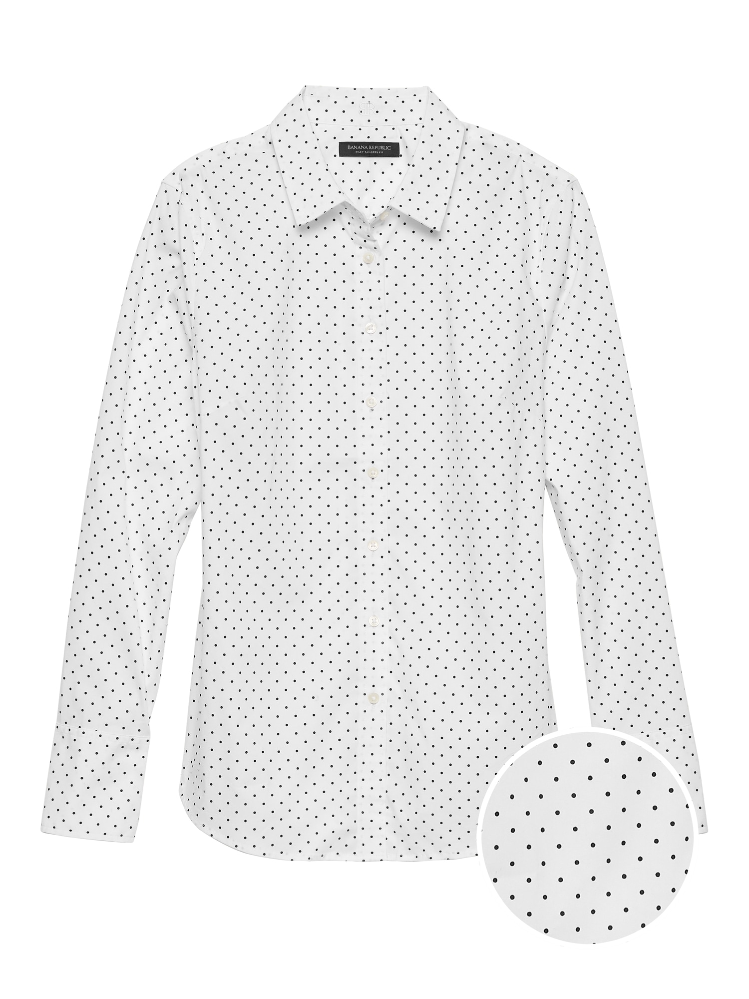 Riley Tailored-Fit Polka Dot Shirt | Banana Republic
