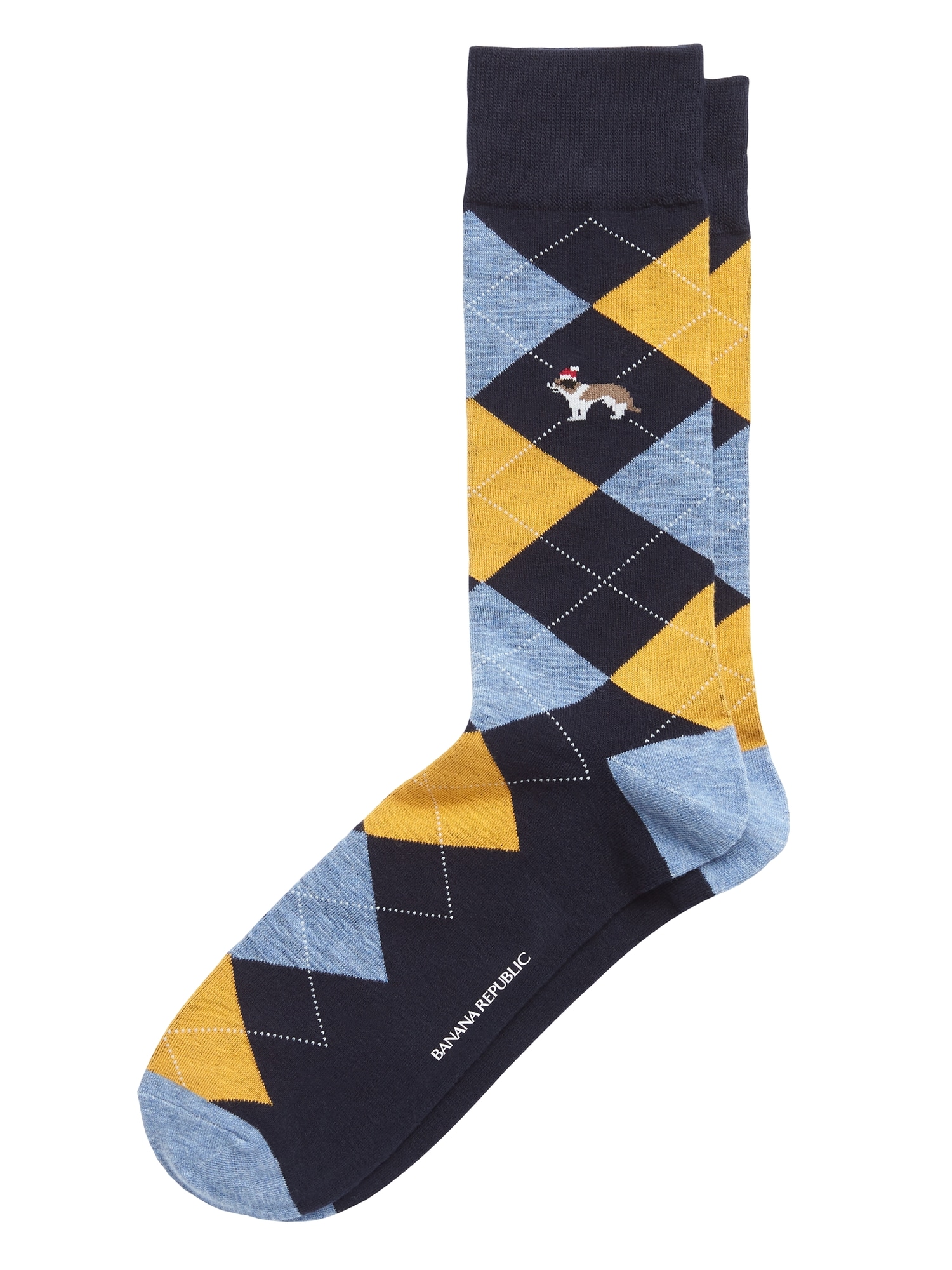 Holiday Argyle Dog Sock | Banana Republic