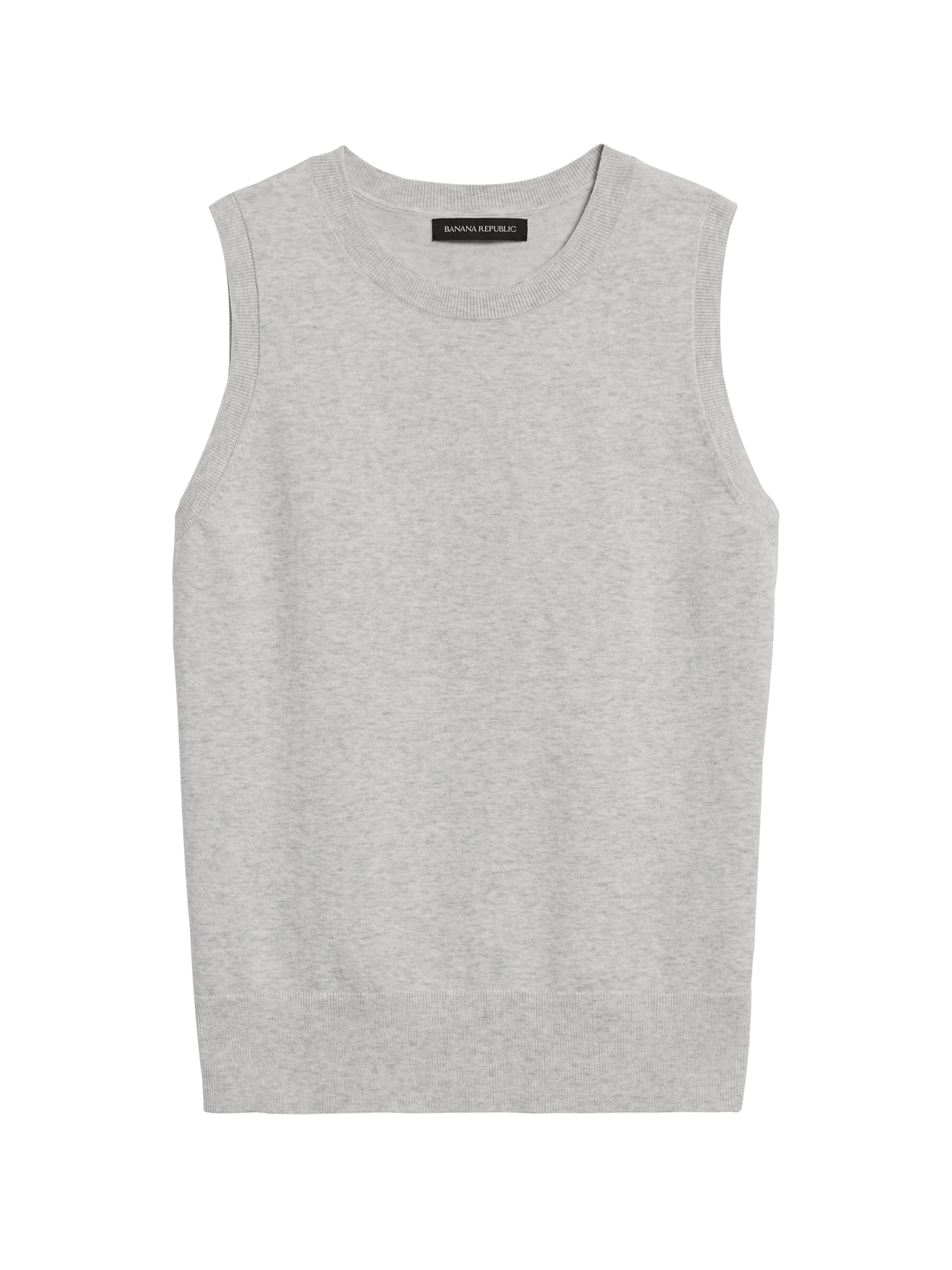 Stretch-Cotton Sweater Shell | Banana Republic