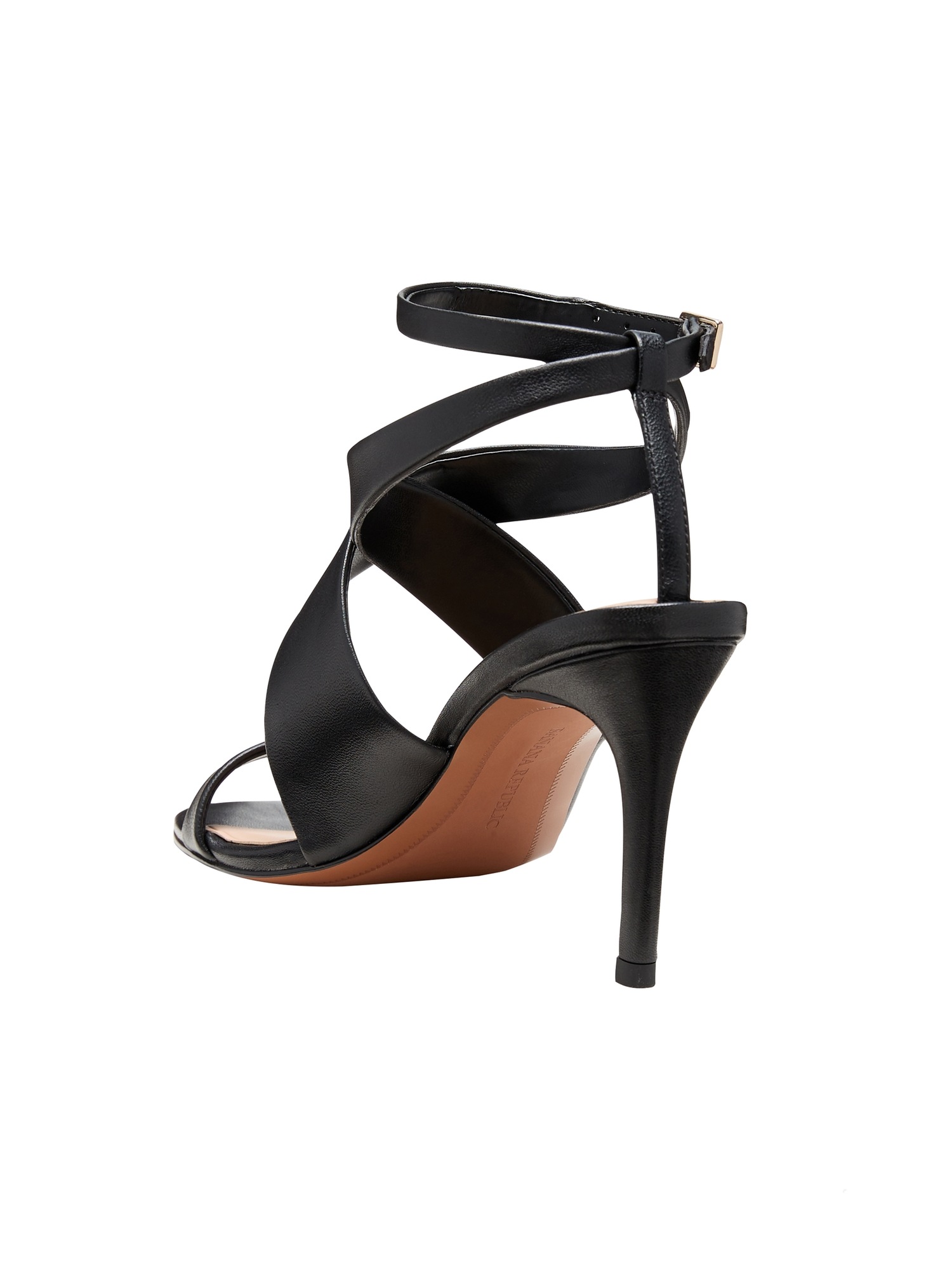 Leather Wrapped High-Heel | Banana Republic
