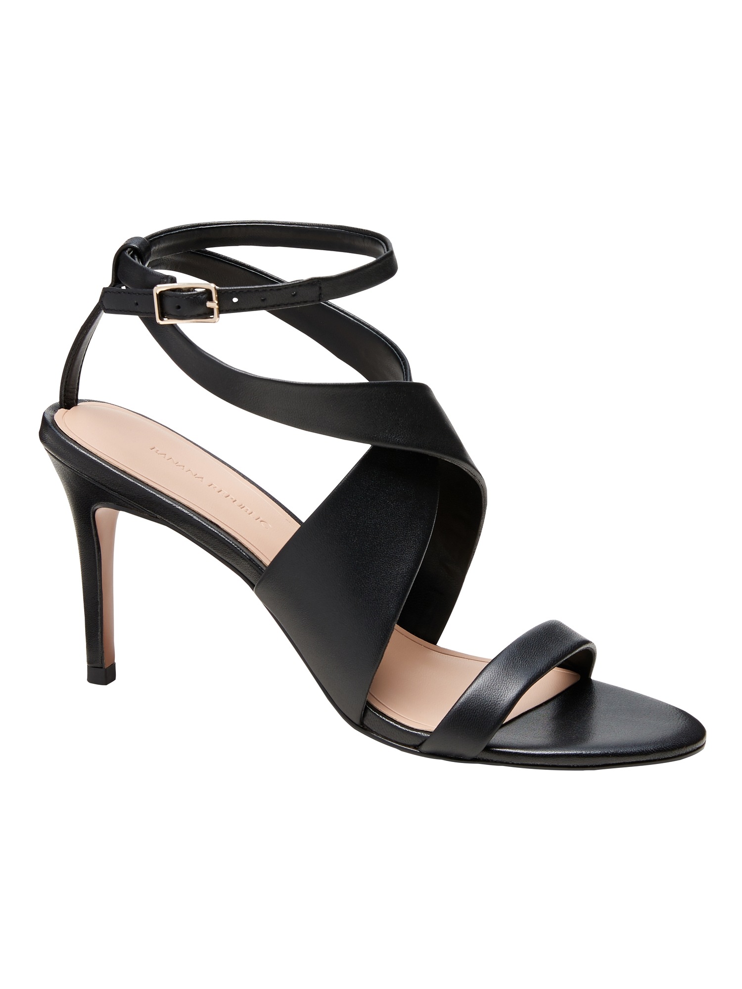 Leather Wrapped High-Heel | Banana Republic