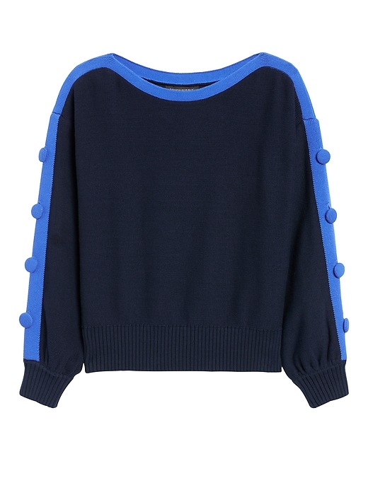 Button-Sleeve Cropped Sweater | Banana Republic
