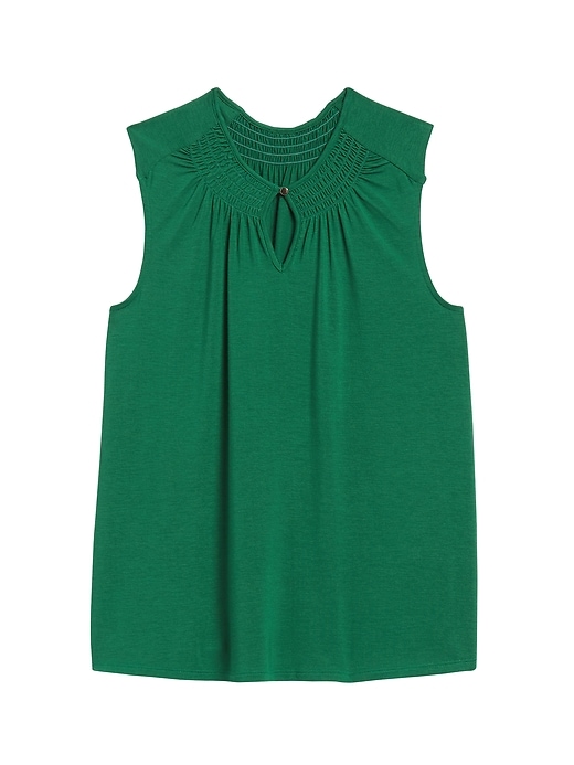 Soft Stretch Modal Keyhole Top | Banana Republic