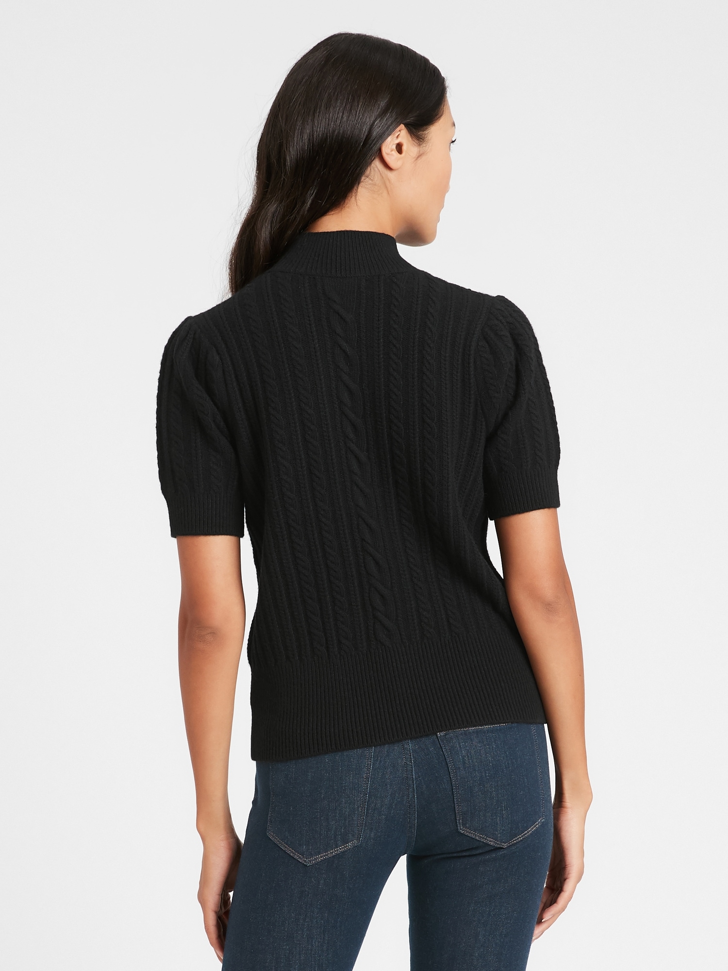 Italian Merino Blend Cable-Knit Sweater | Banana Republic