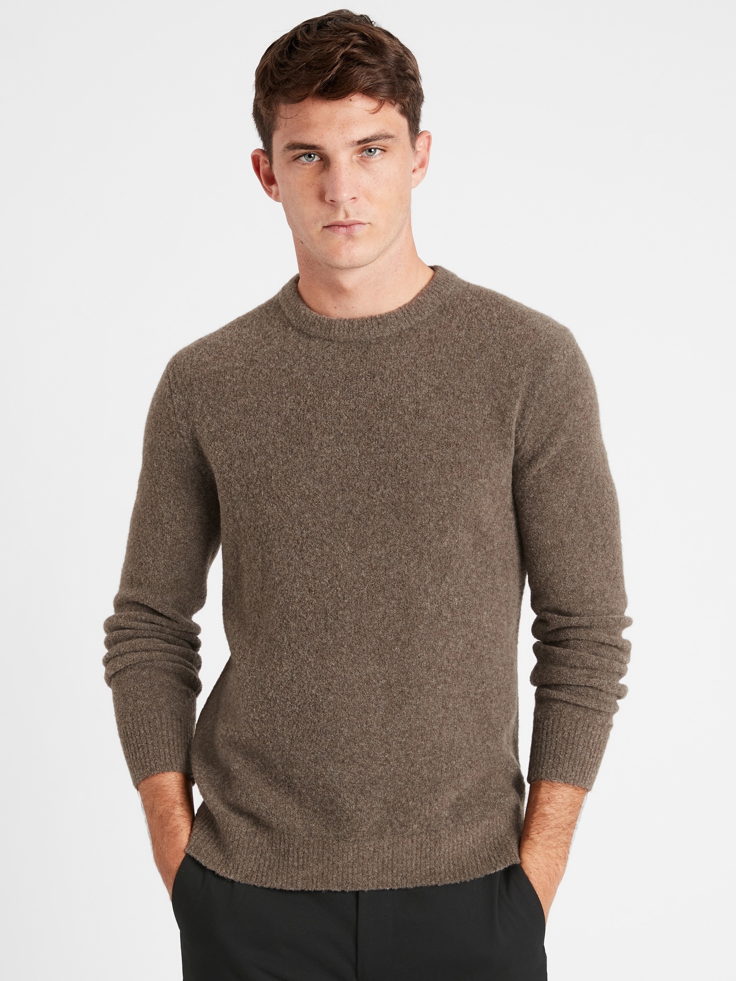 Wool-Blend Crew-Neck Sweater | Banana Republic
