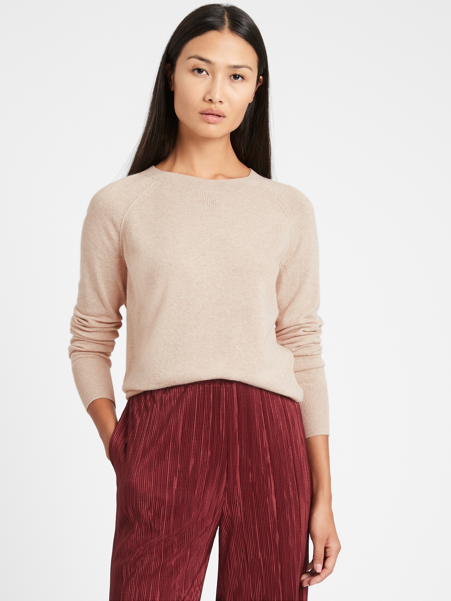 Petite Italian Wool-Blend Cropped Sweater | Banana Republic