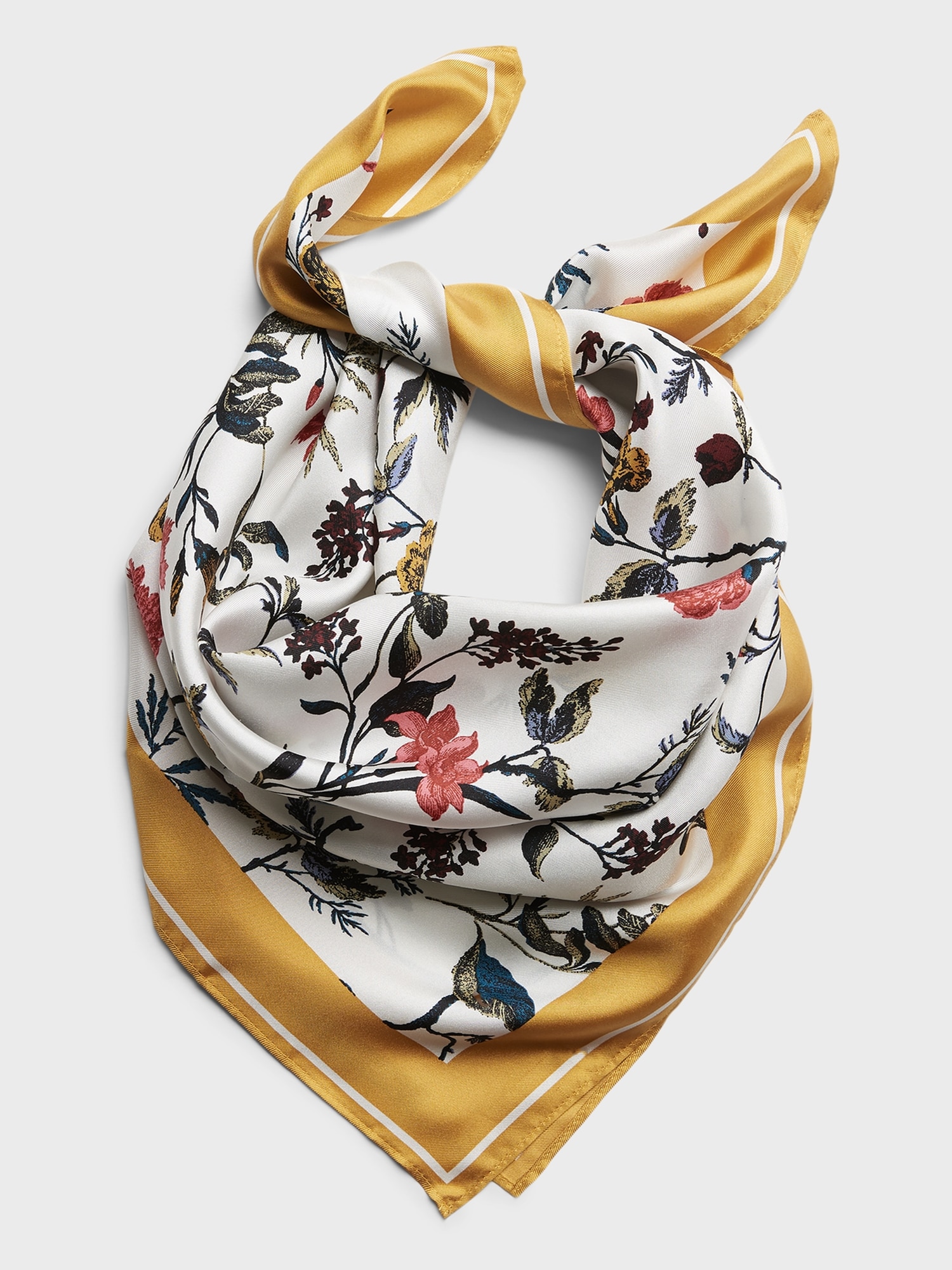 Floral Silk Square Scarf | Banana Republic