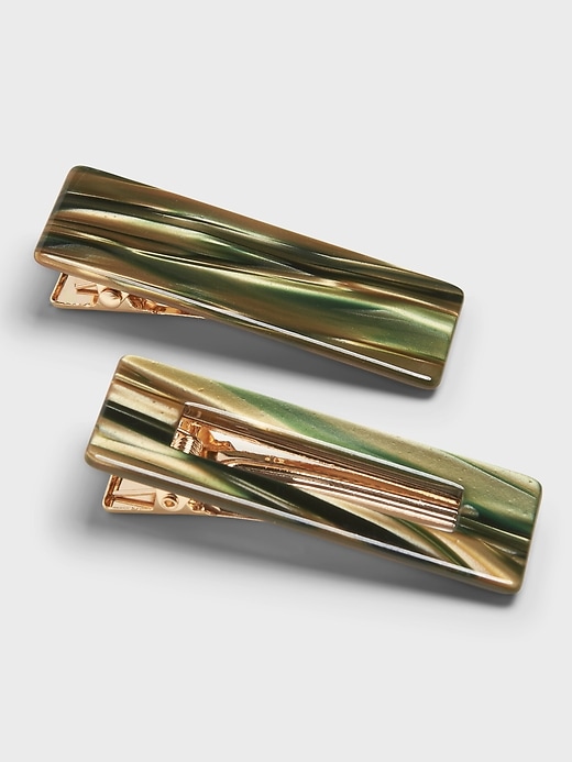 Square Resin Hair Clips | Banana Republic
