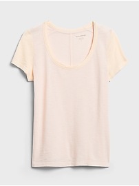 Slub Cotton-Modal Scoop-Neck T-Shirt | Banana Republic