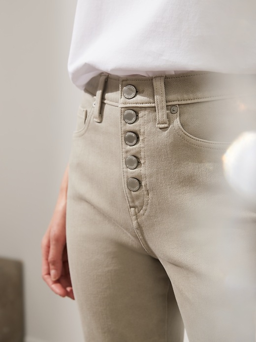 High-Rise Slim Button-Fly Jean | Banana Republic