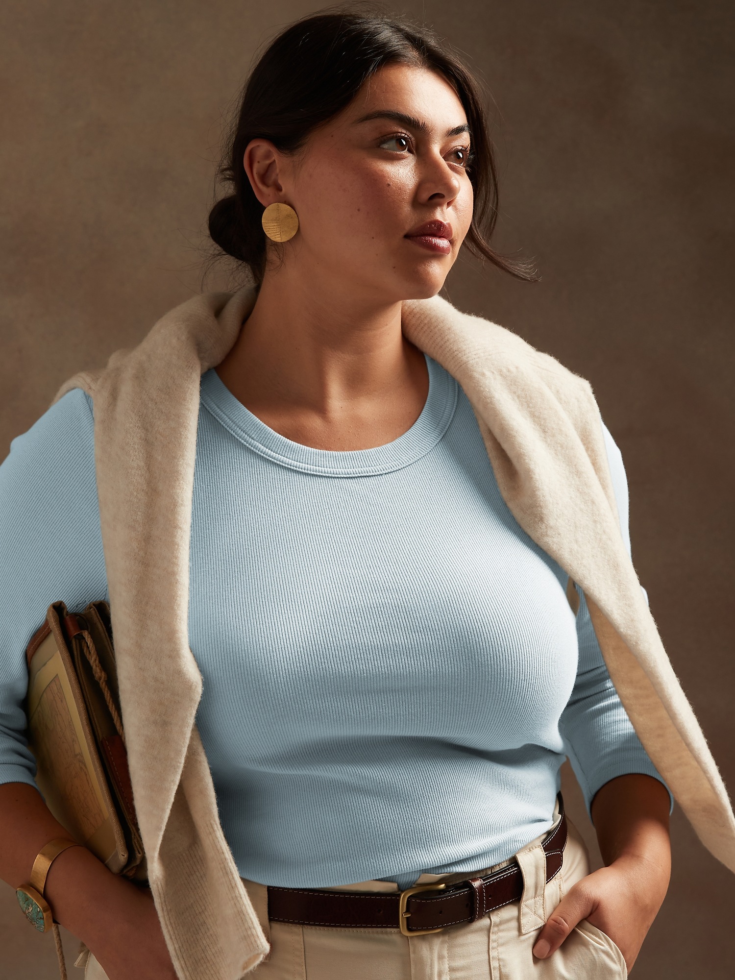 Ribbed Crew-Neck T-Shirt | Banana Republic