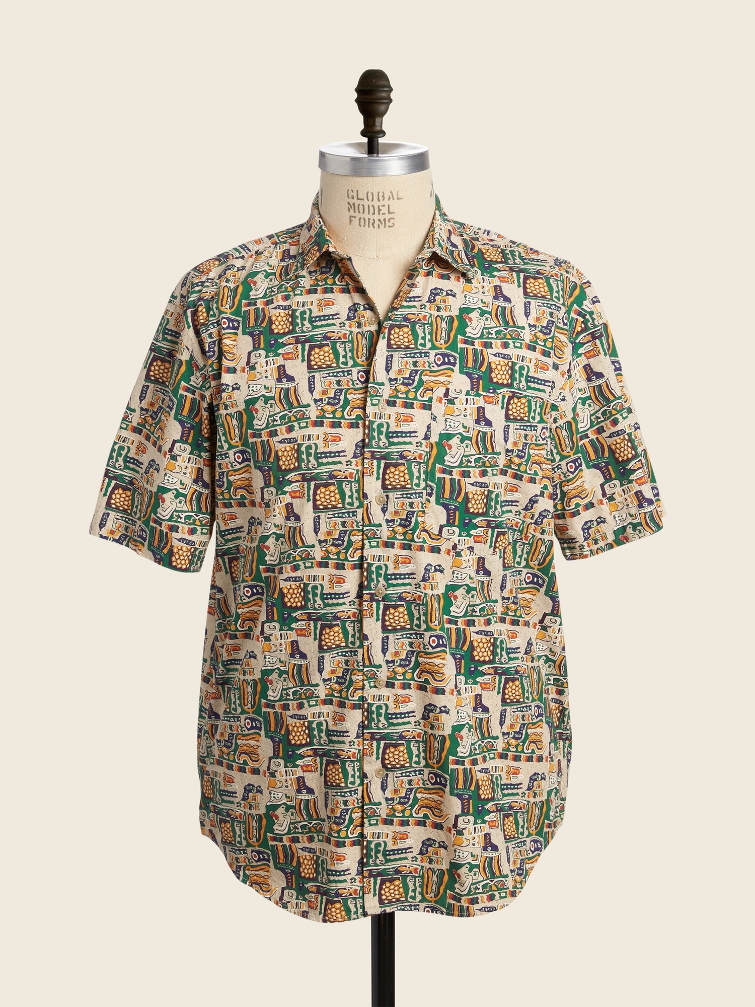 BR Vintage | 1990s Abstract Print Shirt | Banana Republic