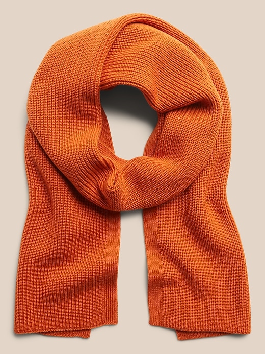 Ribbed Merino Scarf | Banana Republic