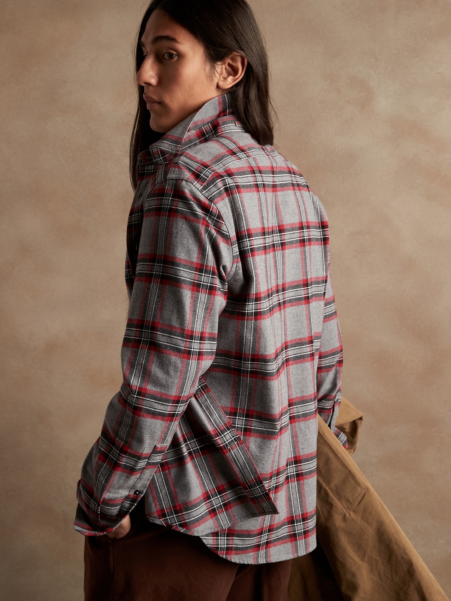 Untucked Standard-Fit Flannel Shirt | Banana Republic