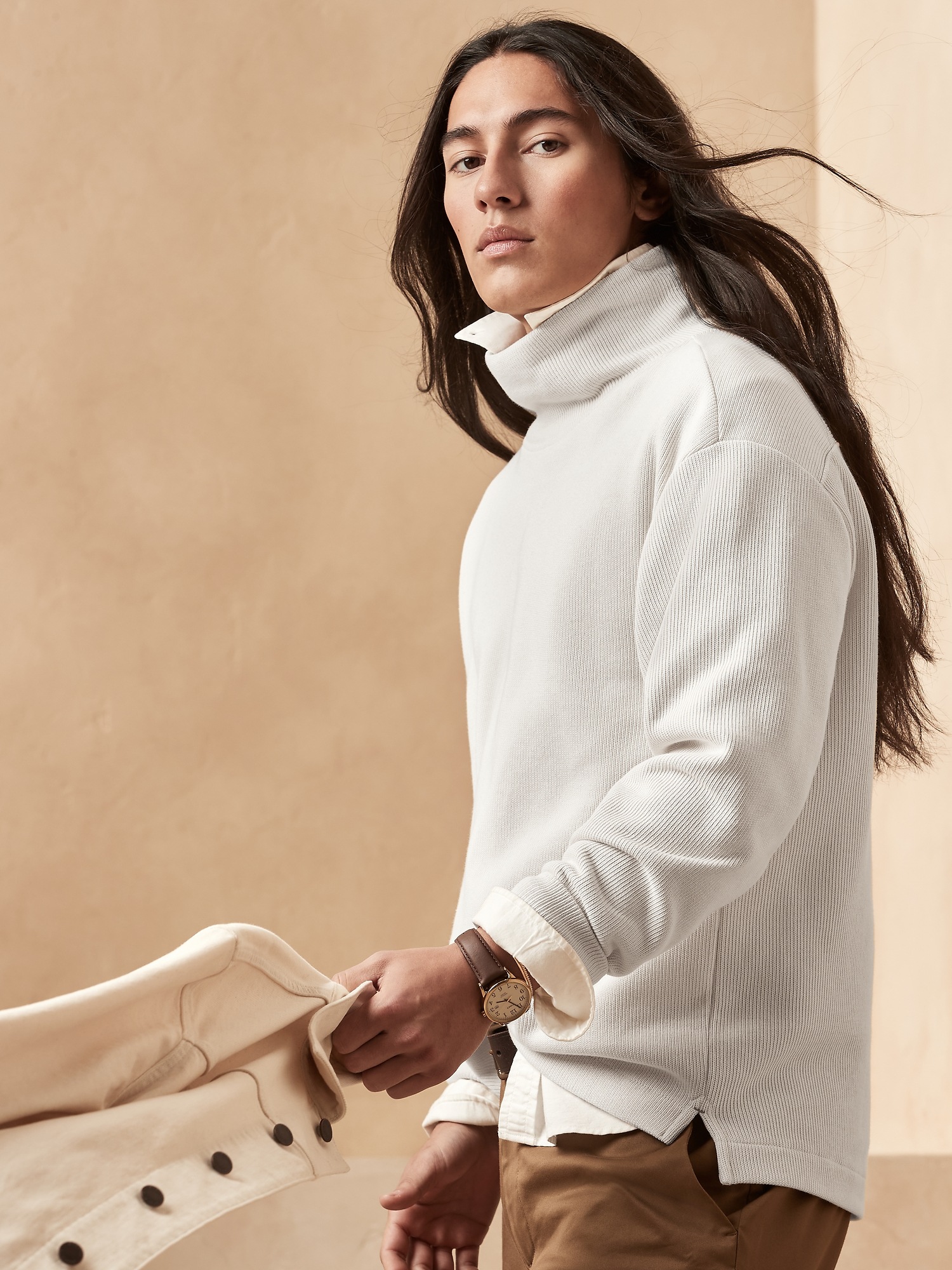 French Rib Turtleneck | Banana Republic