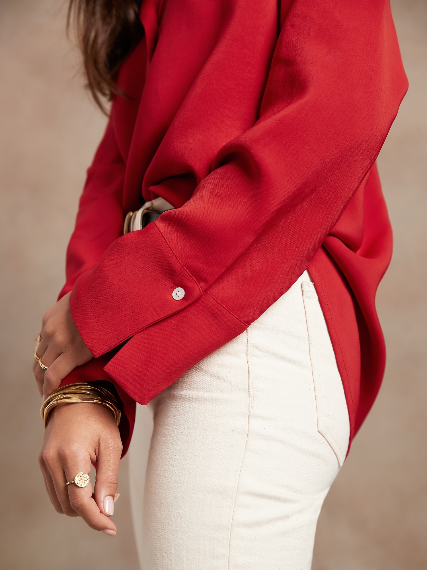 Oversized Popover Polo | Banana Republic