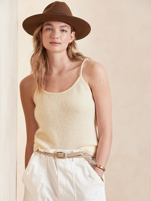 Petite Brushed Cashmere Tank | Banana Republic