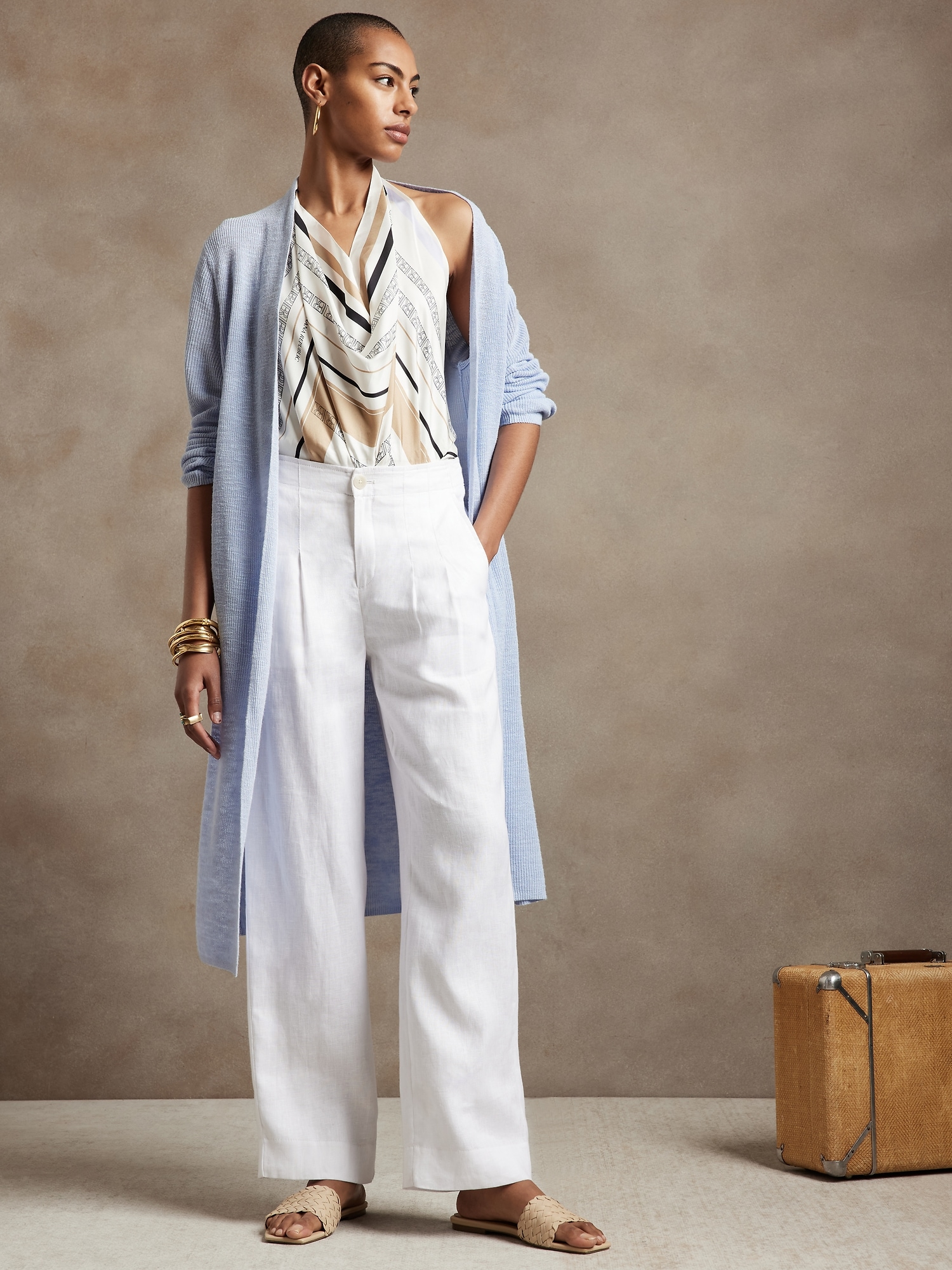 Linen-Blend Cardigan | Banana Republic